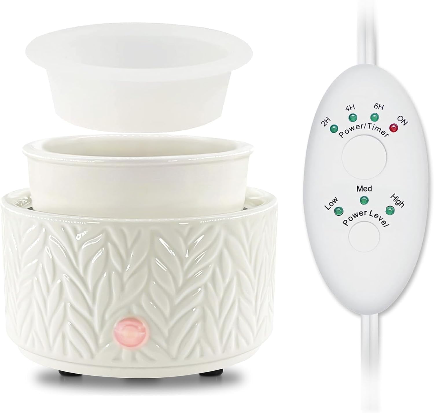 Wax Melt Warmer with Timer-3-in-1 Wax Melter Burner with Silicone Liner ...