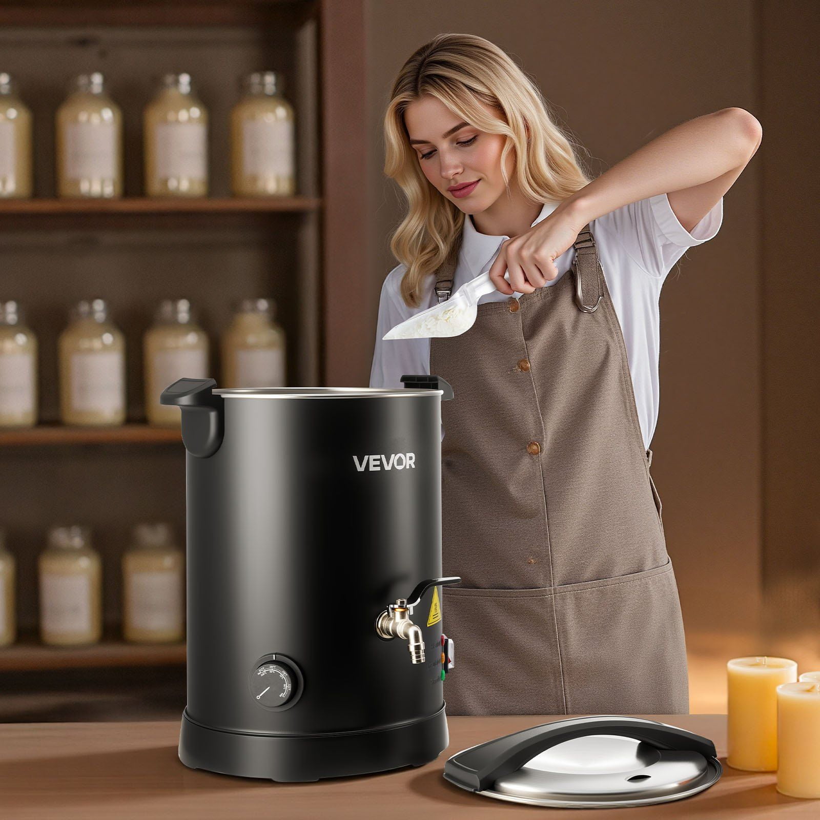 Wax Melting Pot for Candle Making, 8.5 Quart, with Precision ...