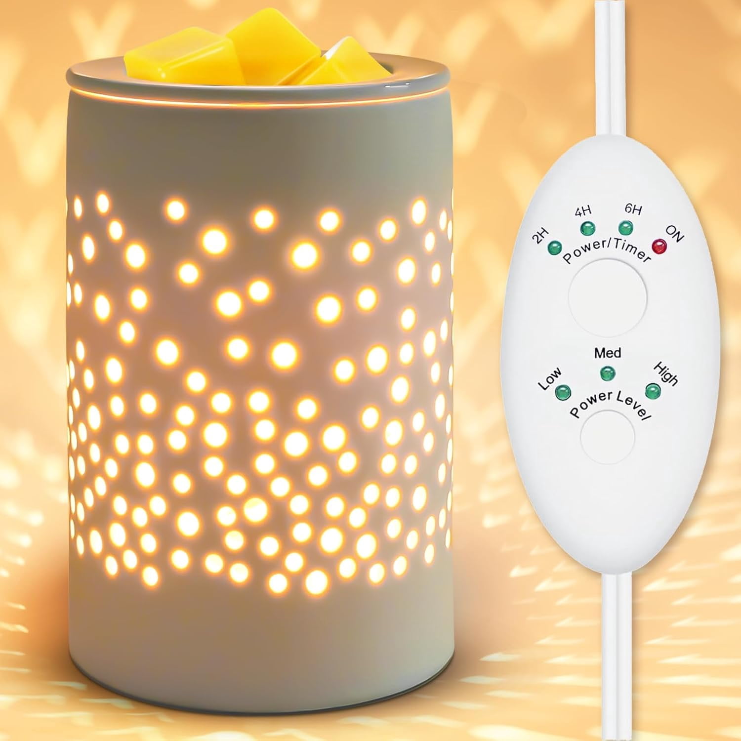 Wax Melts Candle Warmer Burner - Ceramic Electric Candle Waxing Warmer ...