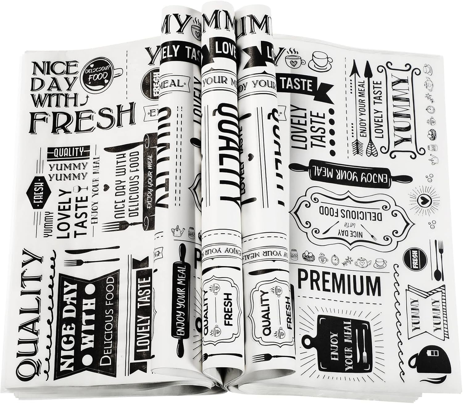 Wax Paper Sheets Deli Newsprint Food Basket Liners Sandwich Wrapping ...