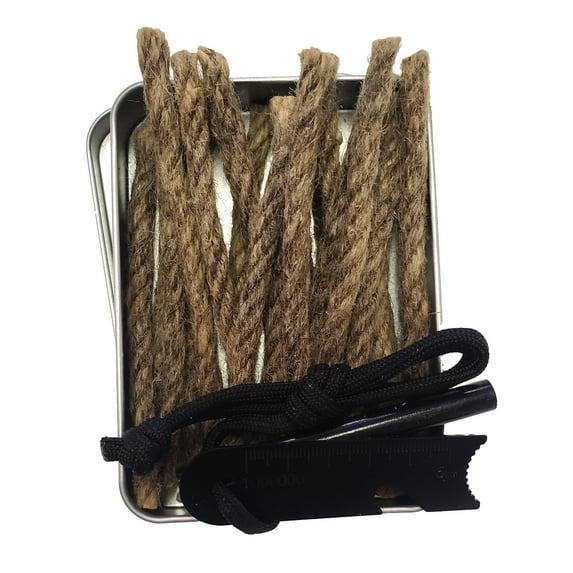 Sirius Survival Waxed Jute Fire Tinder, Ferro Rod Kit, Emergency Fire ...
