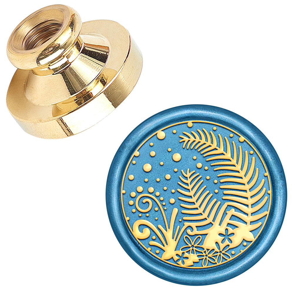 Wax Seal Brass Stamp Head with Engraving Logo for Wax Seal Stamp Round ...