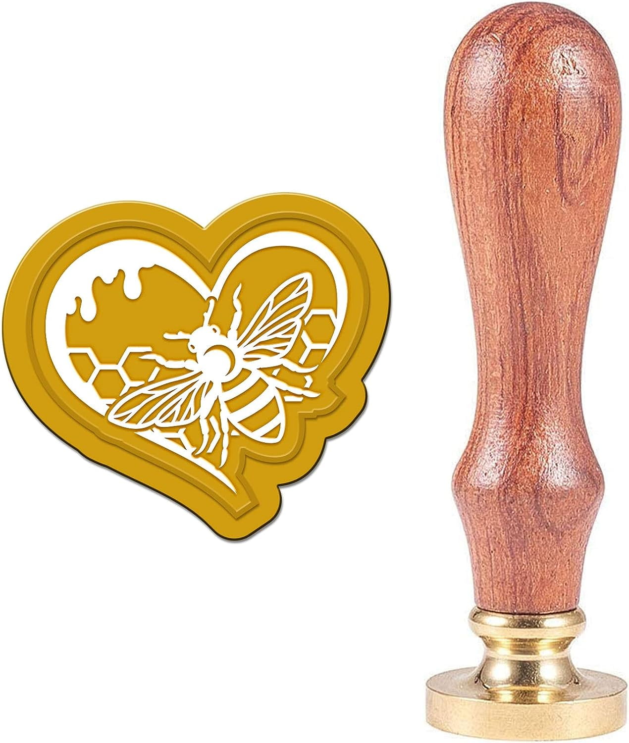 Wax Seal Envelope Gift Seal with Yellow Sandalwood Bees Pattern 89~90mm ...