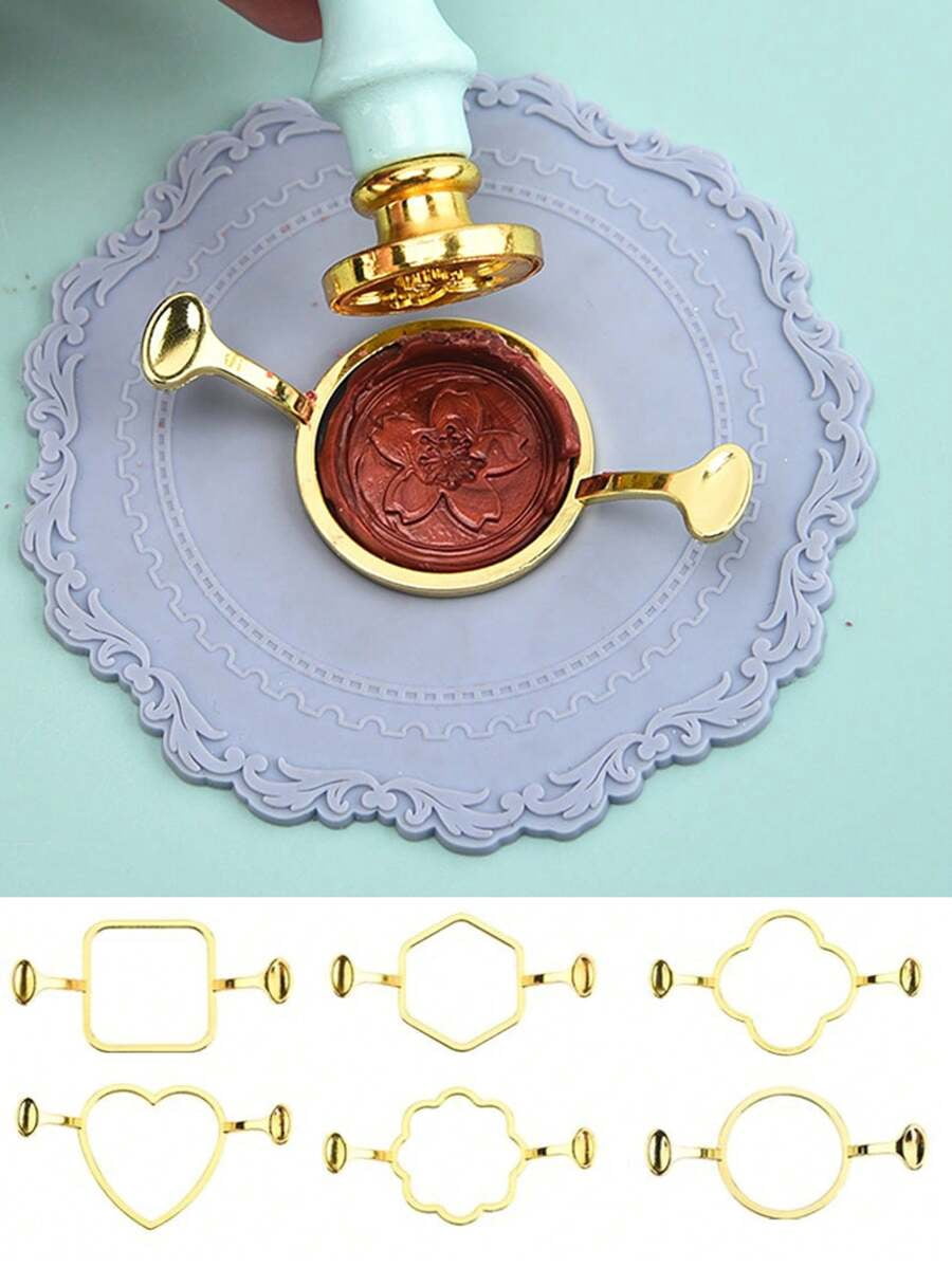 Wax Seal Mold Set, Heart, Round & Square Shapes, for 1-Inch Wax Stamps ...