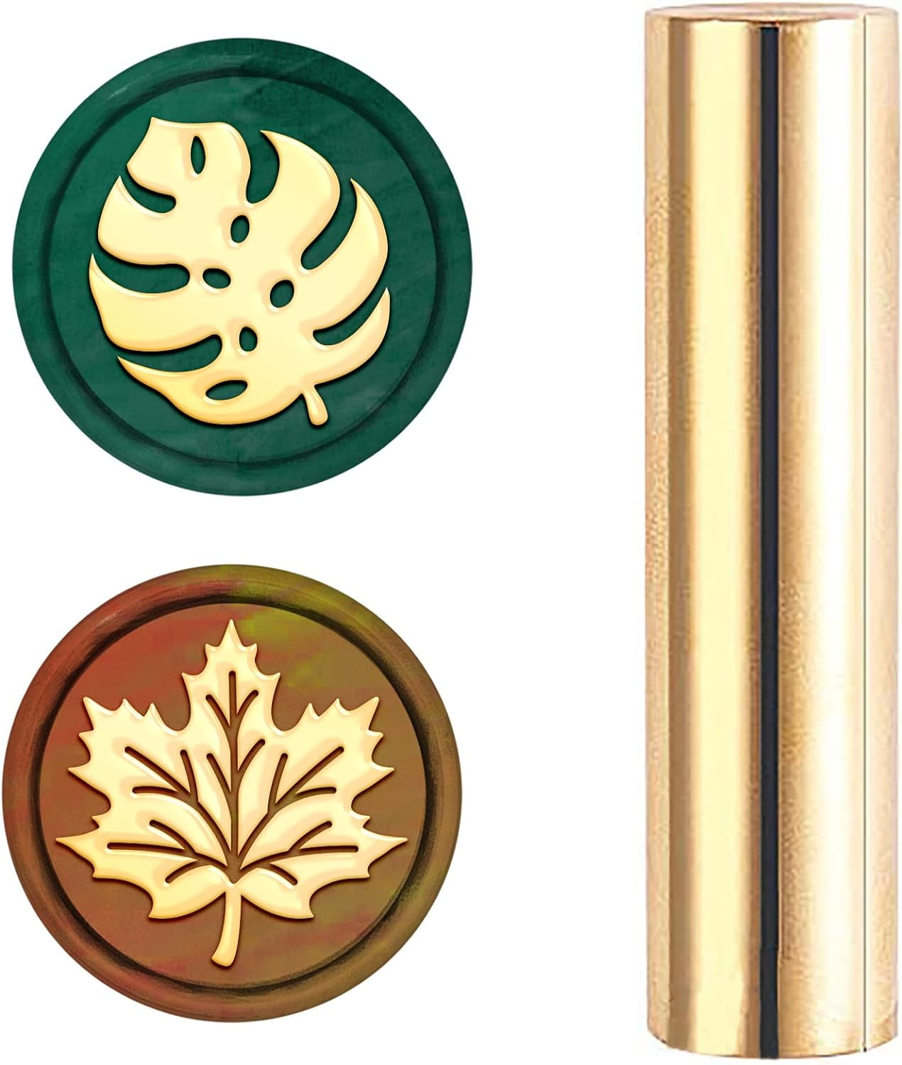 Wax Seal Stamp 2 Sides Mini Brass Column Sealing Stamp 15mm for Wedding ...