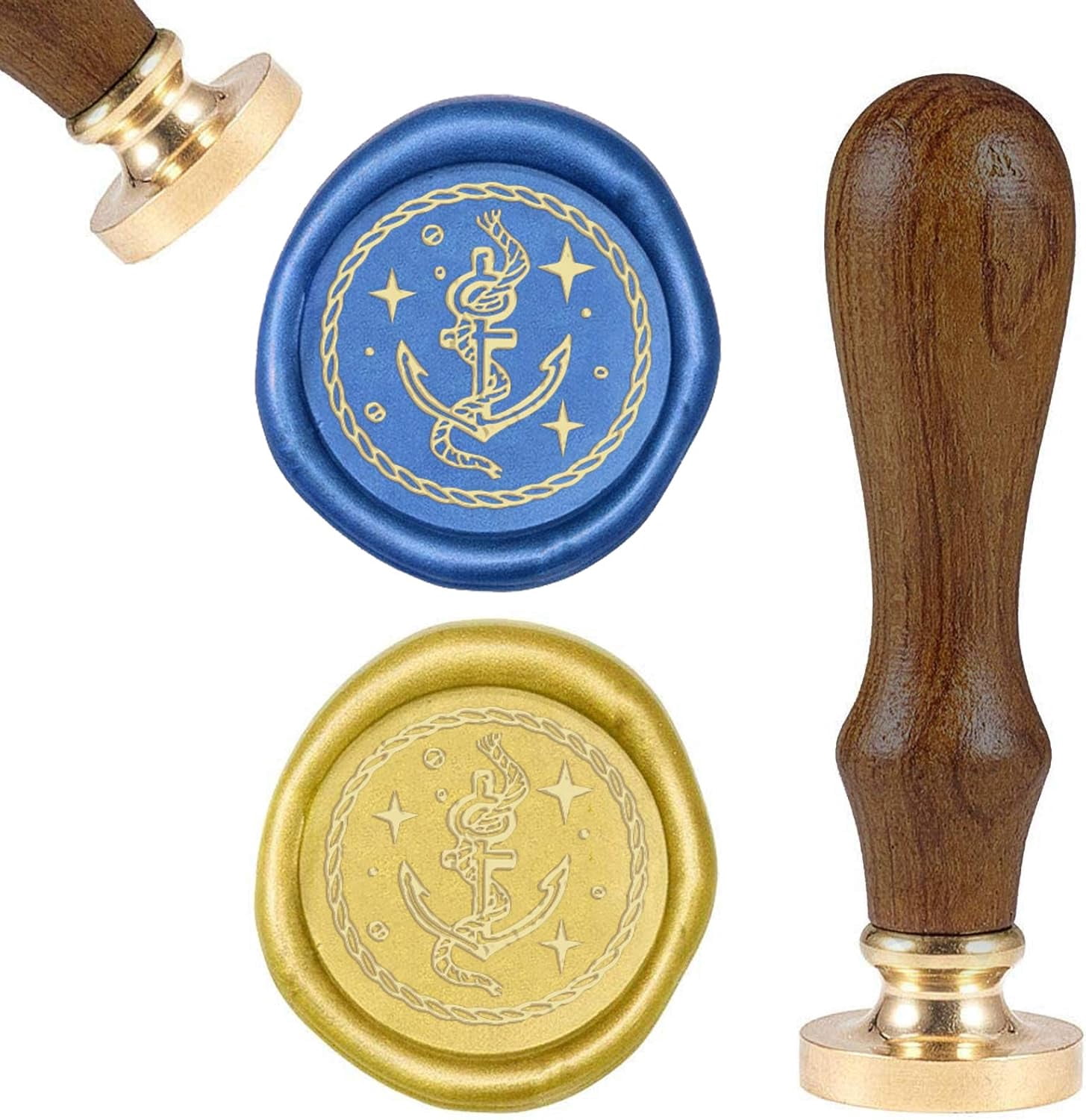 Wax Seal Stamp Anchor Vintage Wax Sealing Stamps Retro Wood Handle ...