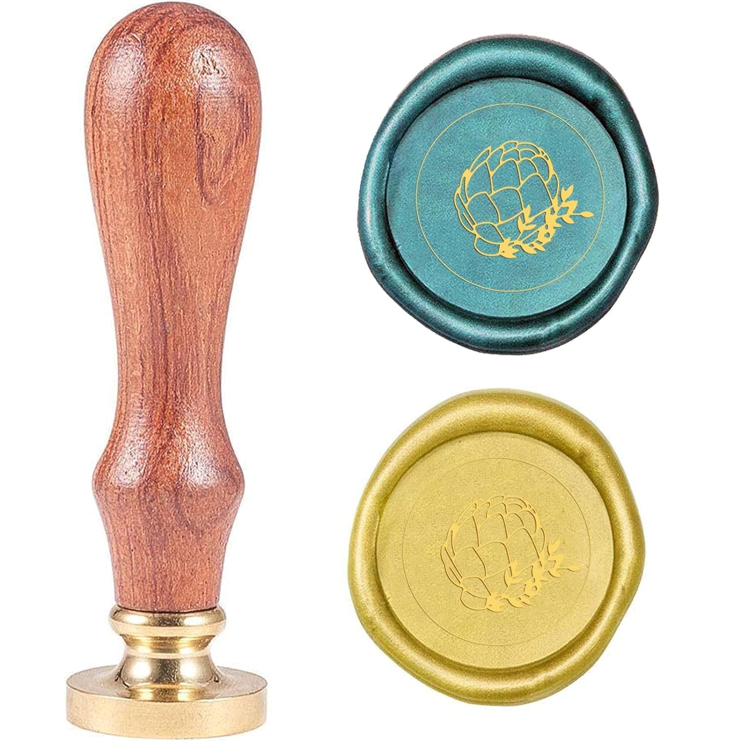 Wax Seal Stamp Artichoke Flower Leaves Sealing Wax 25mm Vintage Sealing ...
