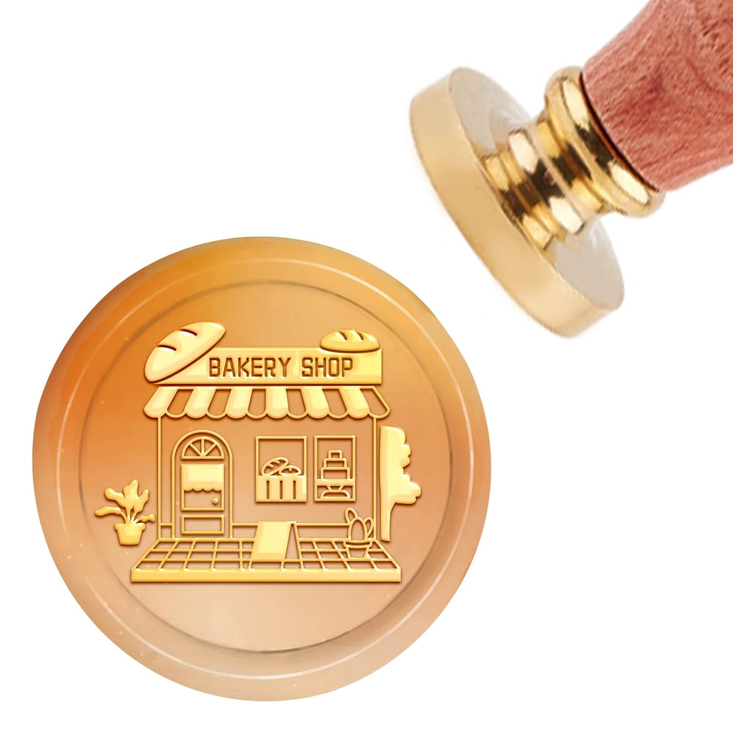 Wax Seal Stamp Bakery Vintage Sealing Wax Stamps Shop 30mm Removable ...