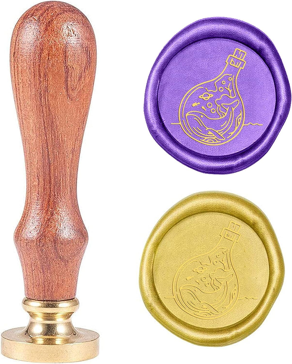 Wax Seal Stamp Bee and Peach Blossom Pattern 0.98" Sealing Wax Stamp ...