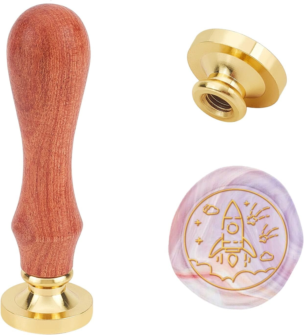 Wax Seal Stamp Castle Waves Sealing Stamp Heads with Wooden Handle ...