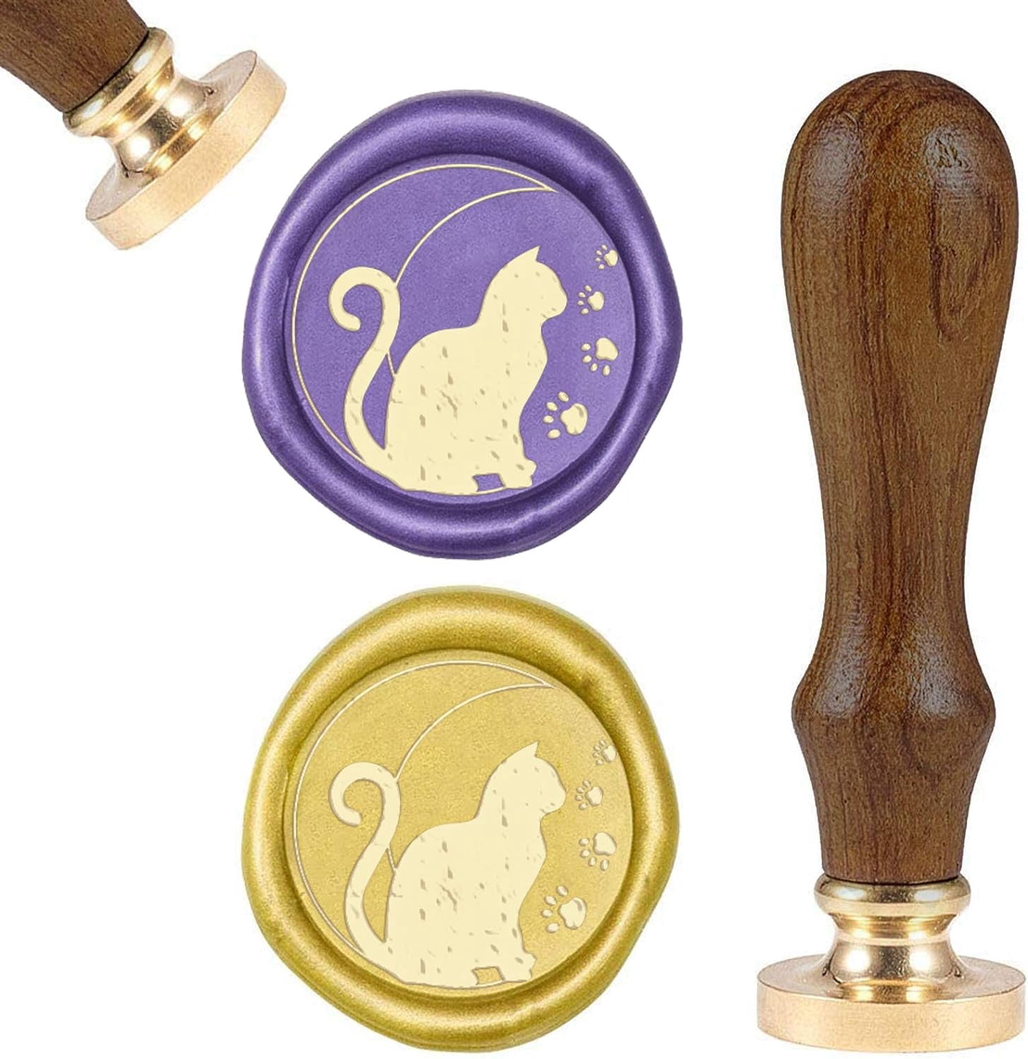 Wax Seal Stamp Cat and Moon Vintage Sealing Wax Stamps Animal Retro ...