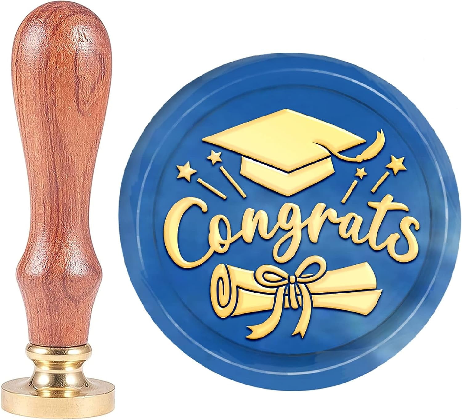 Wax Seal Stamp Congrats Vintage Sealing Wax Stamps Graduation Cap 30mm ...