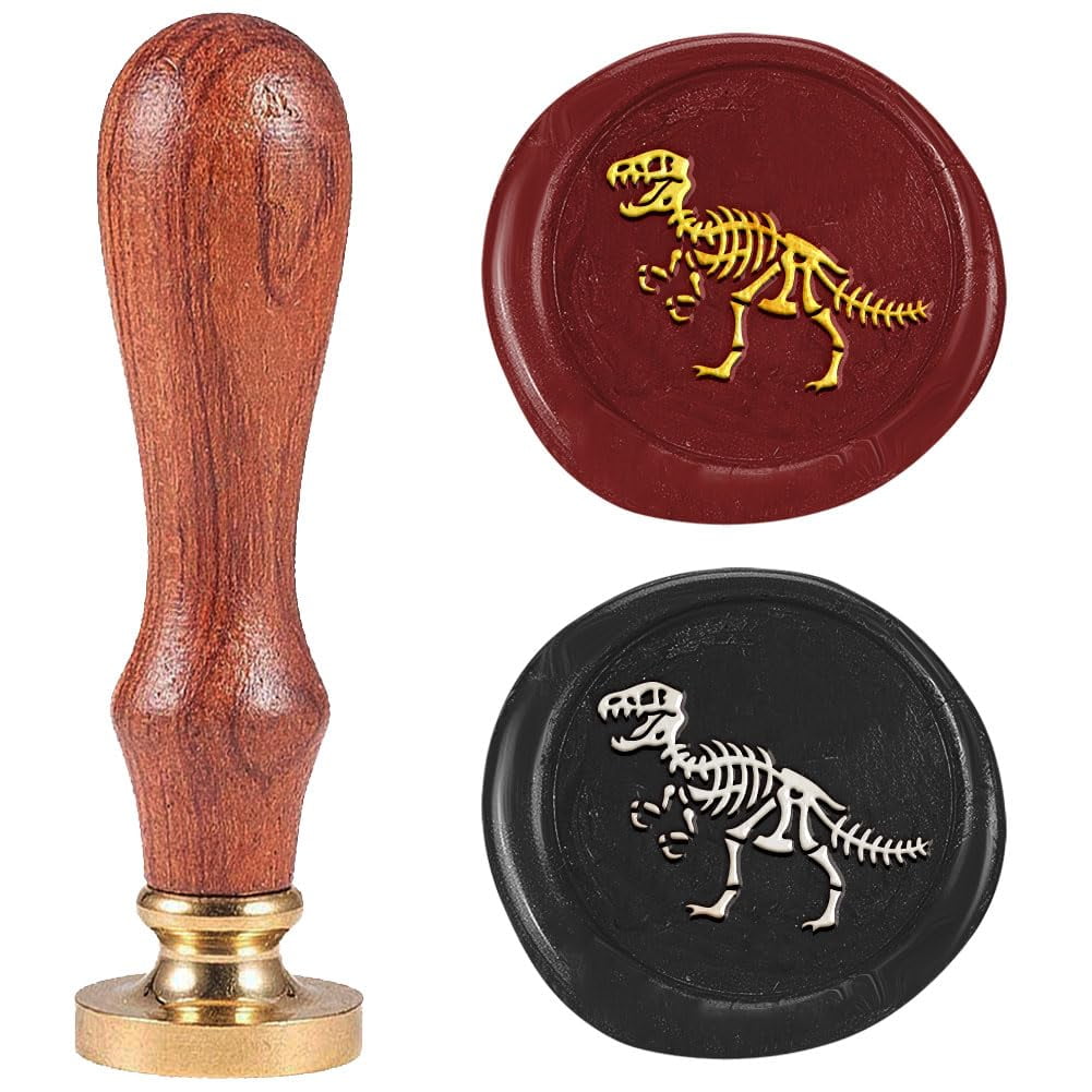 Wax Seal Stamp Dinosaur Bones Wax Stamps 25mm/1inch Removable Brass ...