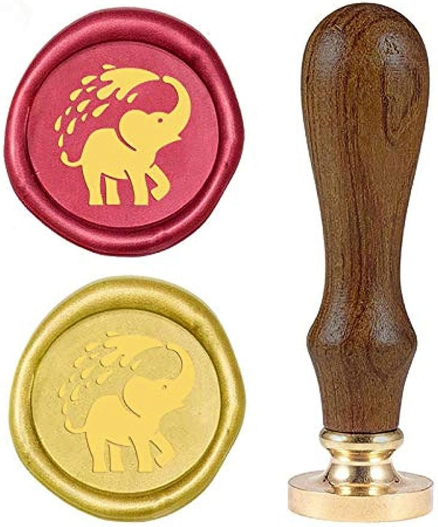 Wax Seal Stamp Elephant Retro Sealing Wax Stamp Animal Pattern with ...