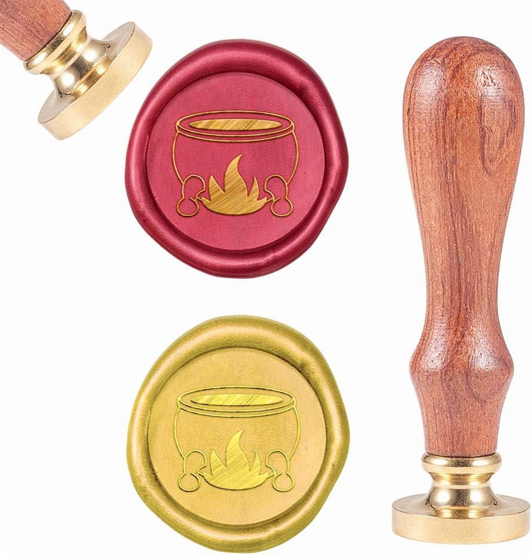 Wax Seal Stamp Fire Cylinder Sealing Wax Stamp Retro Wood Stamp Wax ...