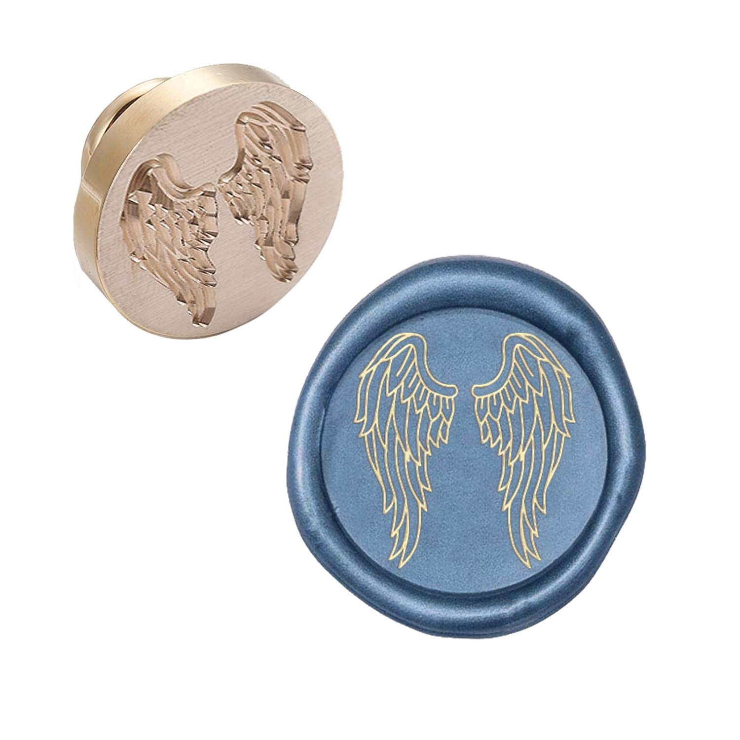 Wax Seal Stamp Head Angel Wings Replacement Sealing Brass Stamp Head ...