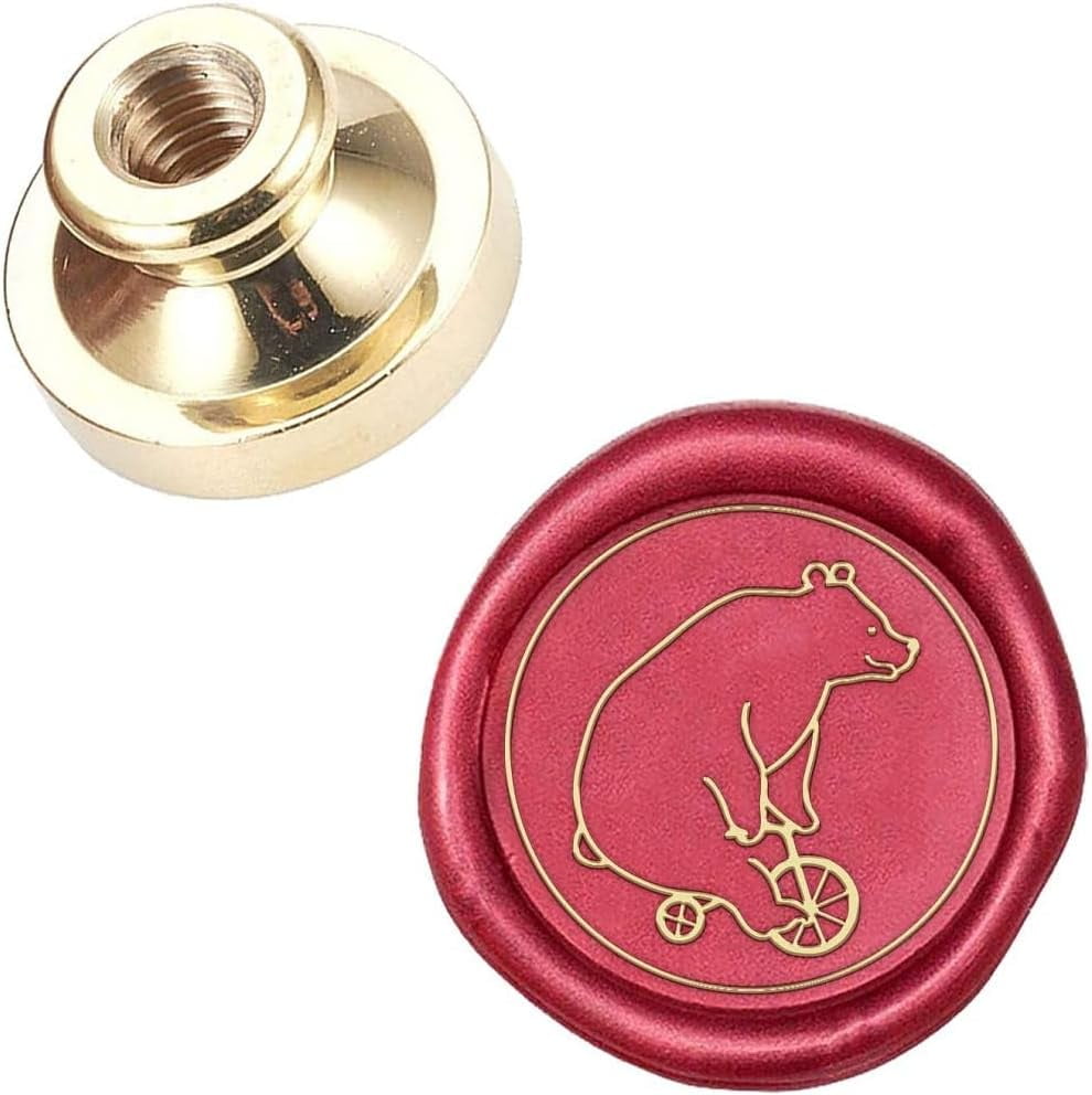 Wax Seal Stamp Head Bear Removable Sealing Brass Stamp Head for ...