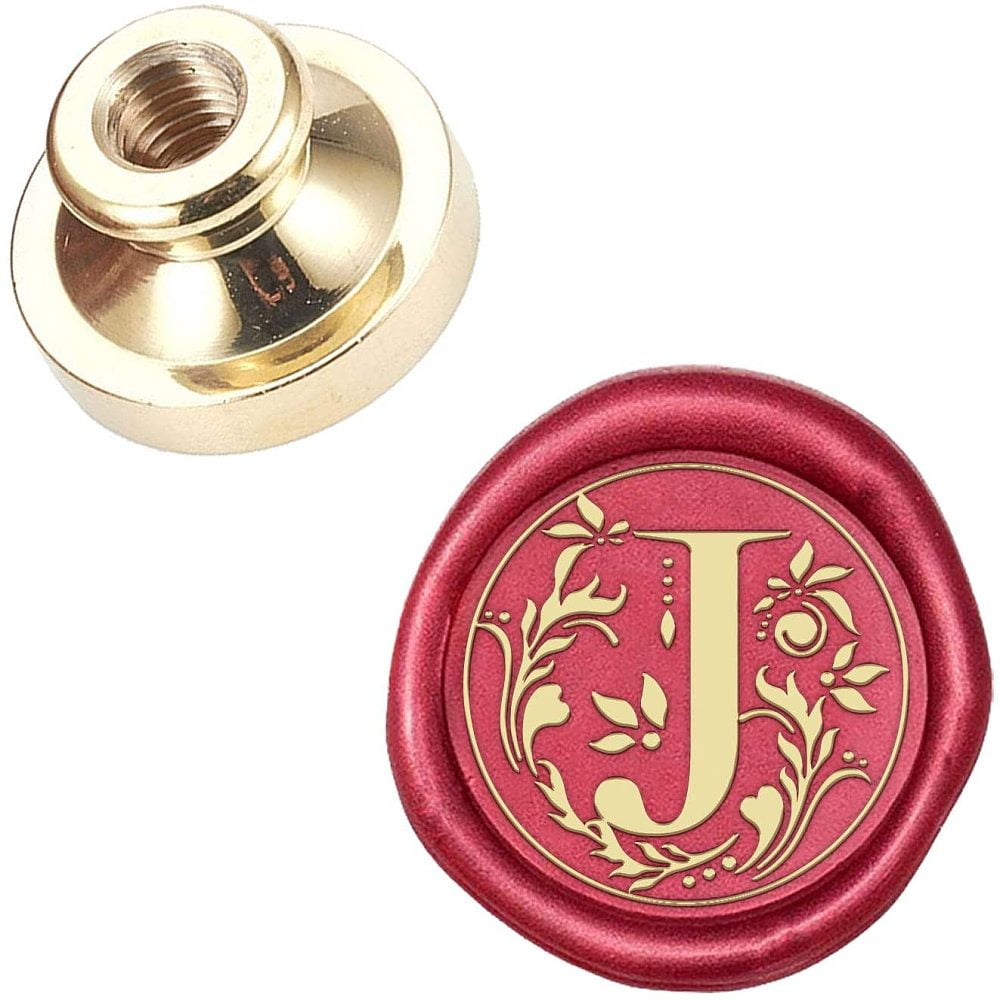 Wax Seal Stamp Head Letter J Removable Sealing Brass Stamp Head for ...