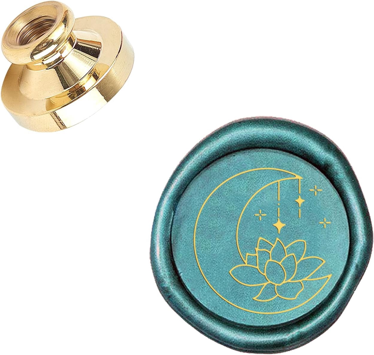 Wax Seal Stamp Head Lotus Water Lily Sealing Brass Head Olny 25mm ...