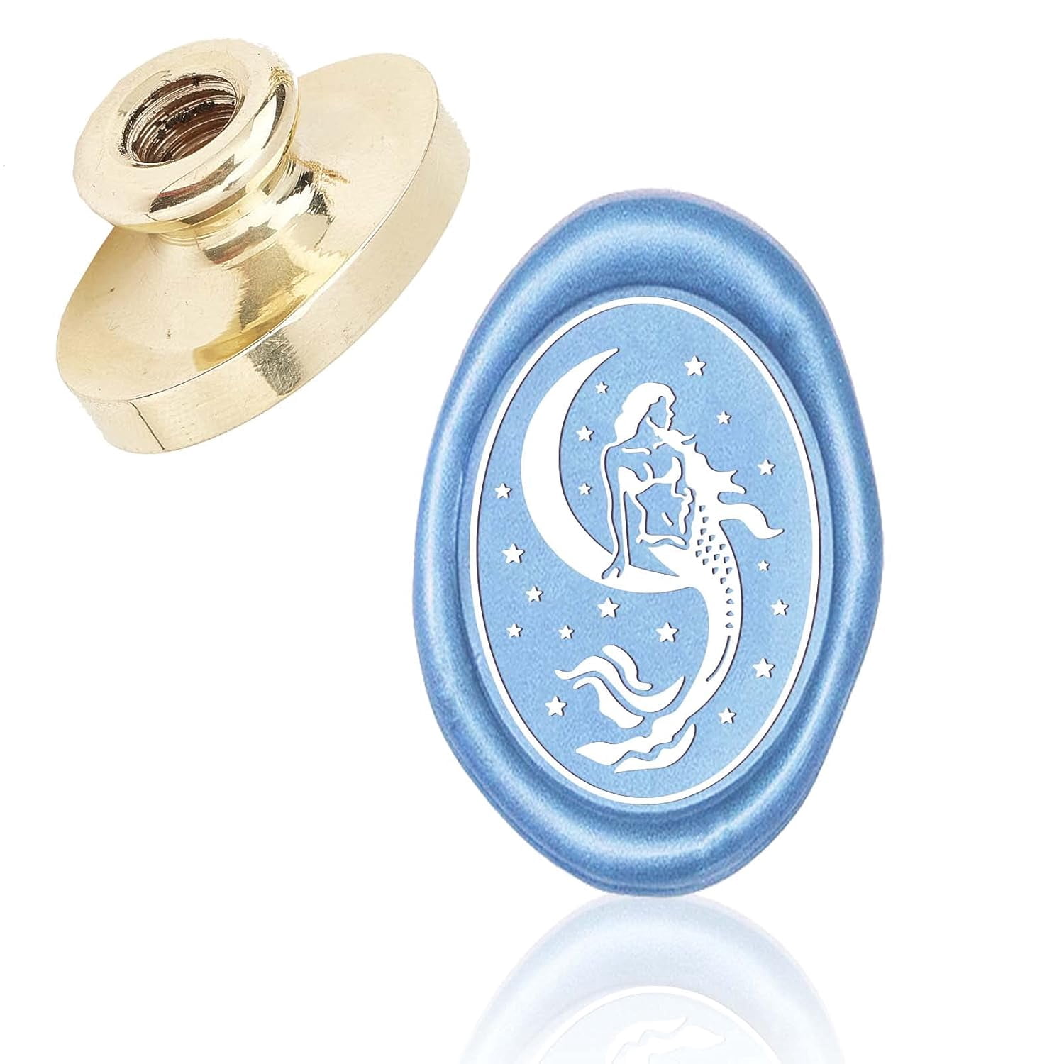 Wax Seal Stamp Head Moon Sealing Stamp Oval Heads Only Removable ...