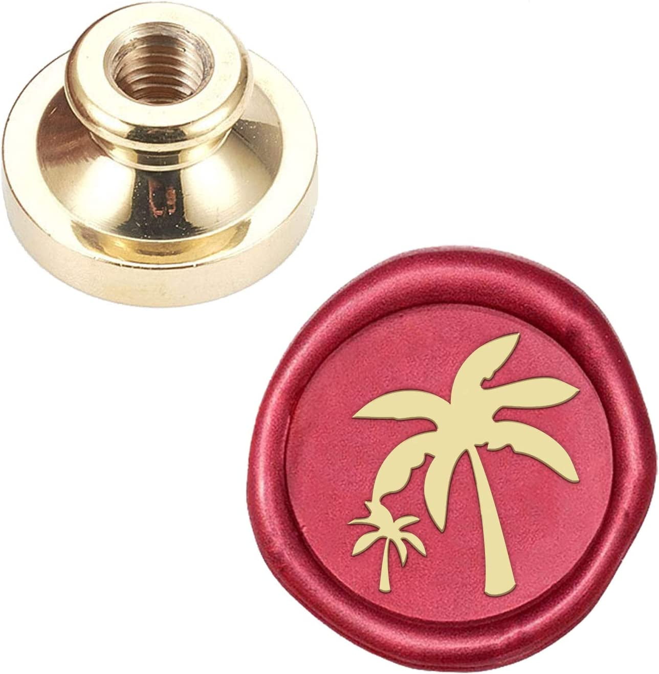Wax Seal Stamp Head Palm Tree Removable Sealing Brass Stamp Head ...
