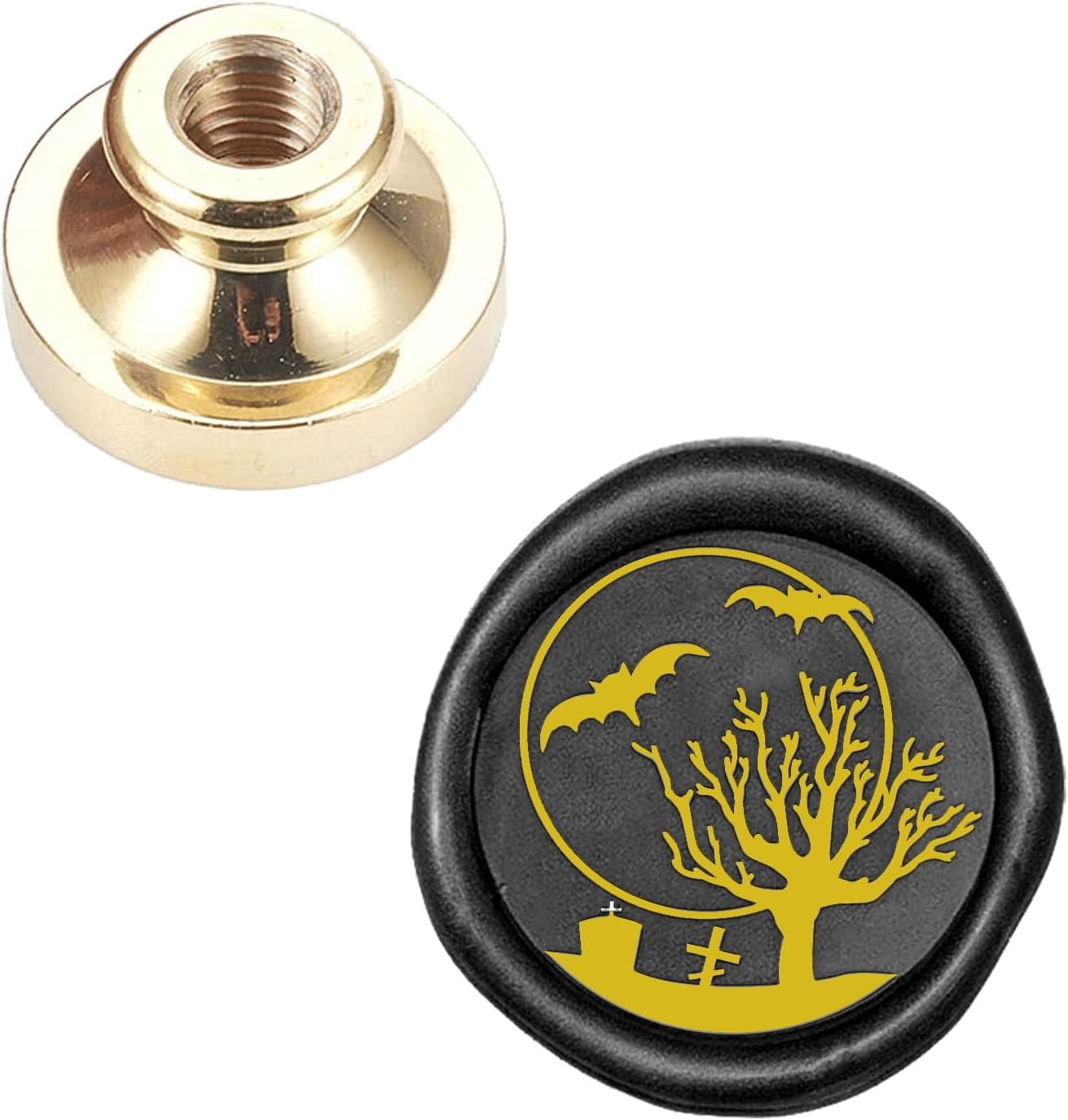 Wax Seal Stamp Head Replacement Bat Tree 25mm Vintage Sealing Wax Stamp ...