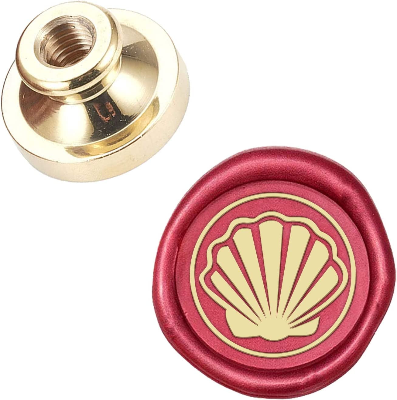 Wax Seal Stamp Head Shell Removable Sealing Brass Stamp Head DIY ...