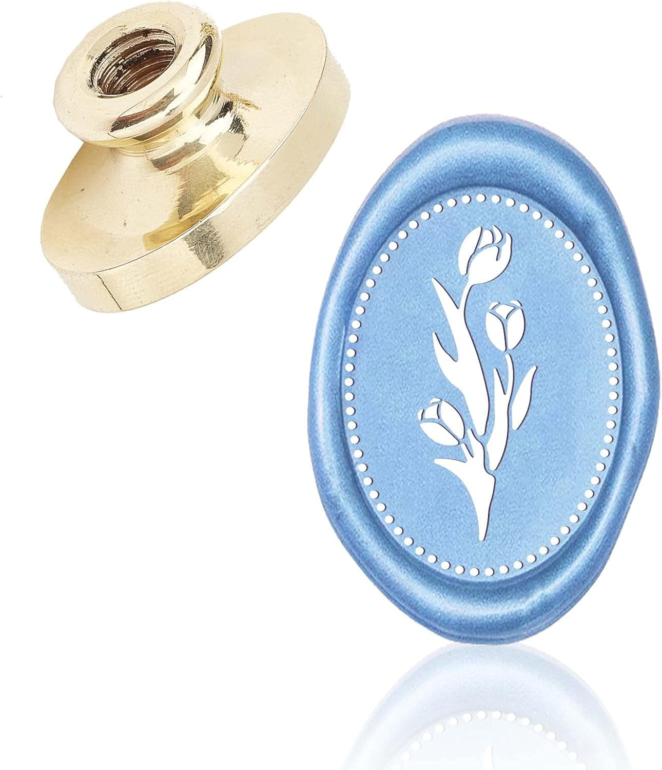 Wax Seal Stamp Head Tulip Sealing Stamp Oval Heads Only Removable ...