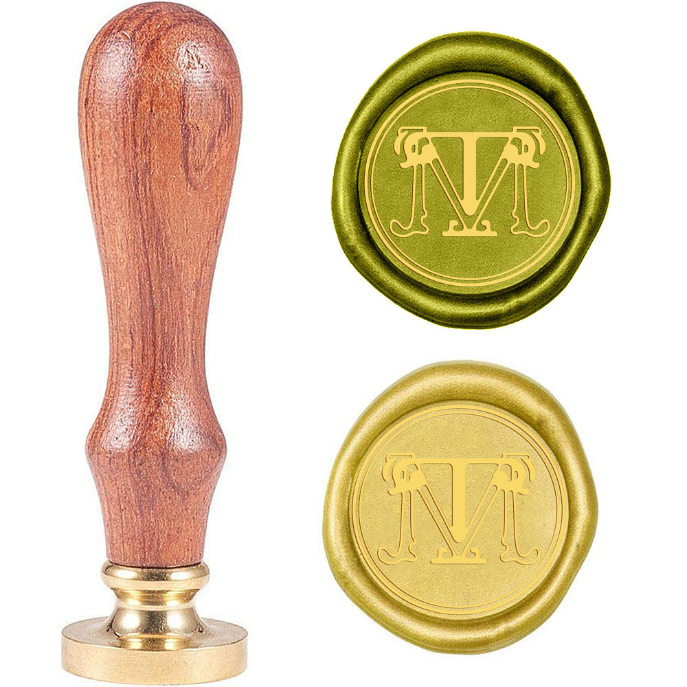 Wax Seal Stamp Kit 25mm Uppercase Letter MT Retro Brass Head Sealing ...