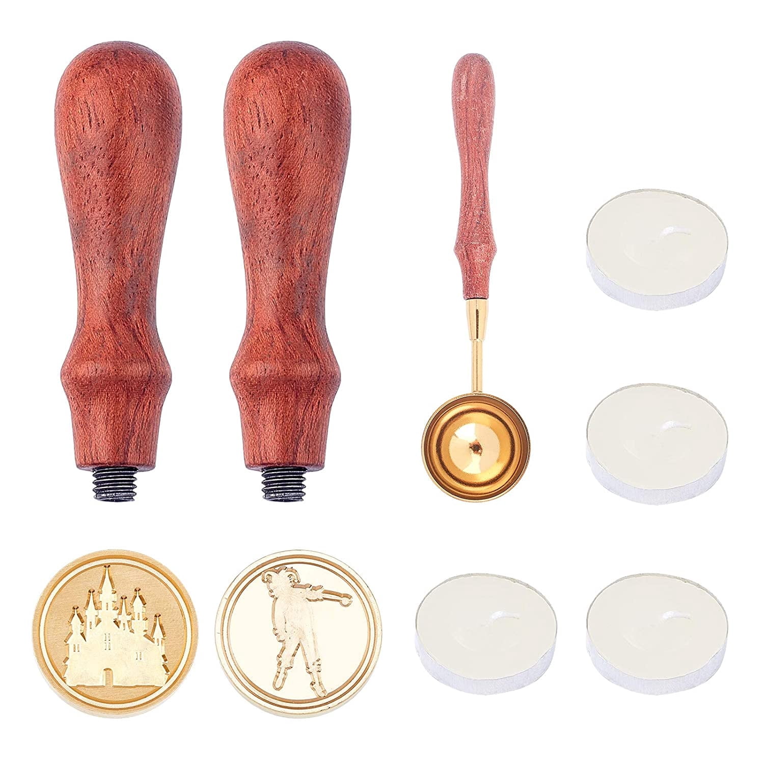 Wax Seal Stamp Kit 2PCS Wax Seal Stamp + 4PCS Candles + 1PC Sealing Wax ...