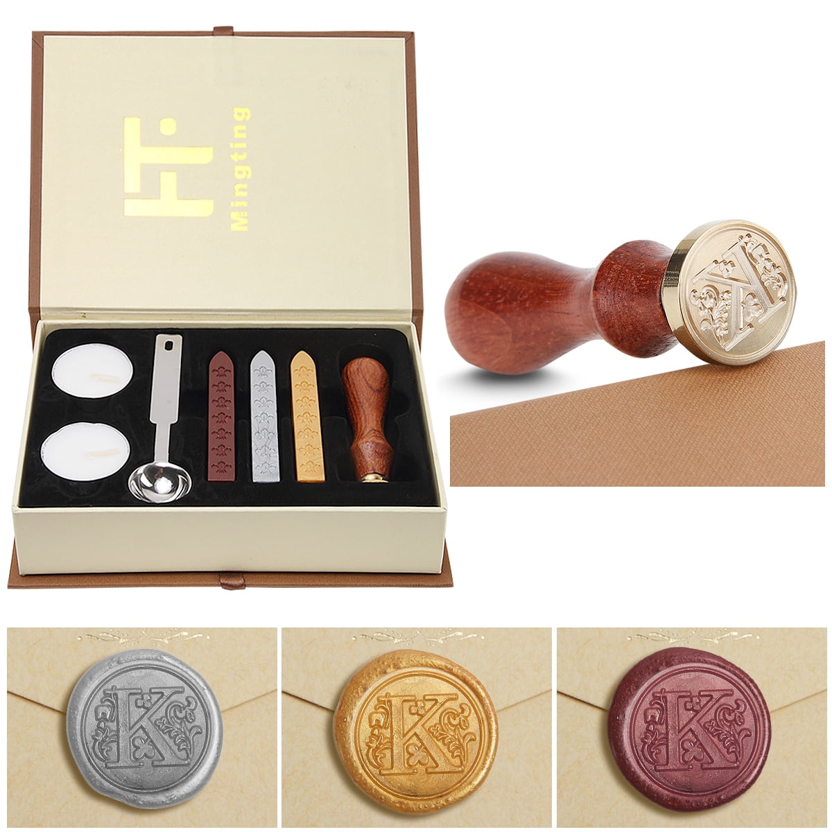 Wax Seal Stamp Kit Classical Old-Fashioned Antique Wax Stamp Seal Kit ...