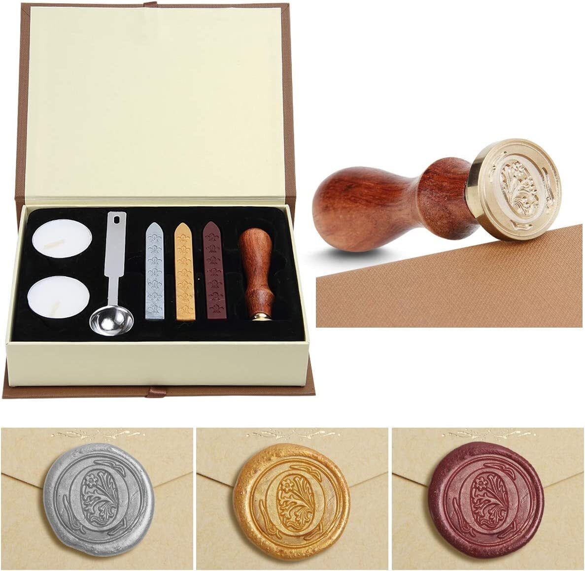 Wax Seal Stamp Kit Classical Old-Fashioned Antique Wax Stamp Seal Kit ...