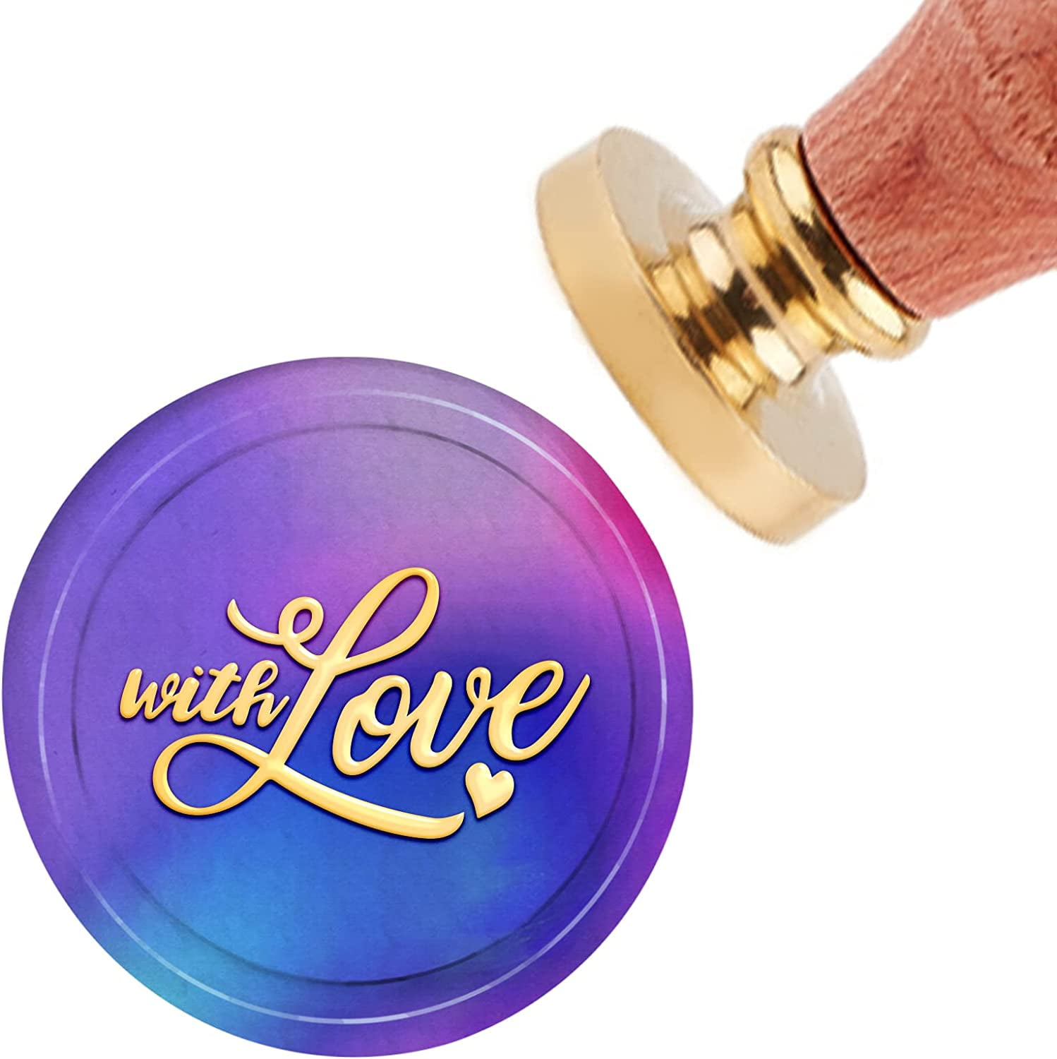 Wax Seal Stamp with Love Vintage Sealing Wax Stamps Words 30mm ...