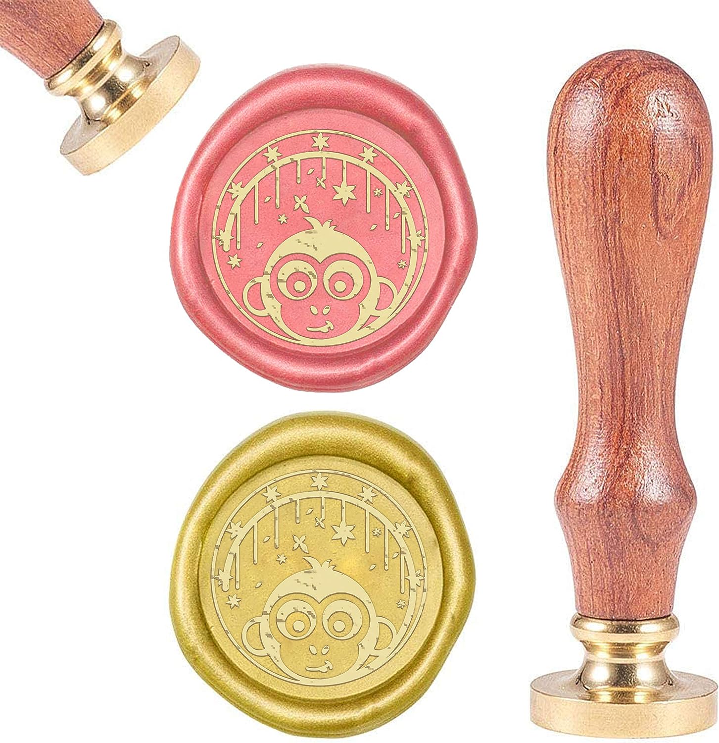 Wax Seal Stamp Monkey Sealing Wax Stamps Animal Retro Wood Stamp Wax ...