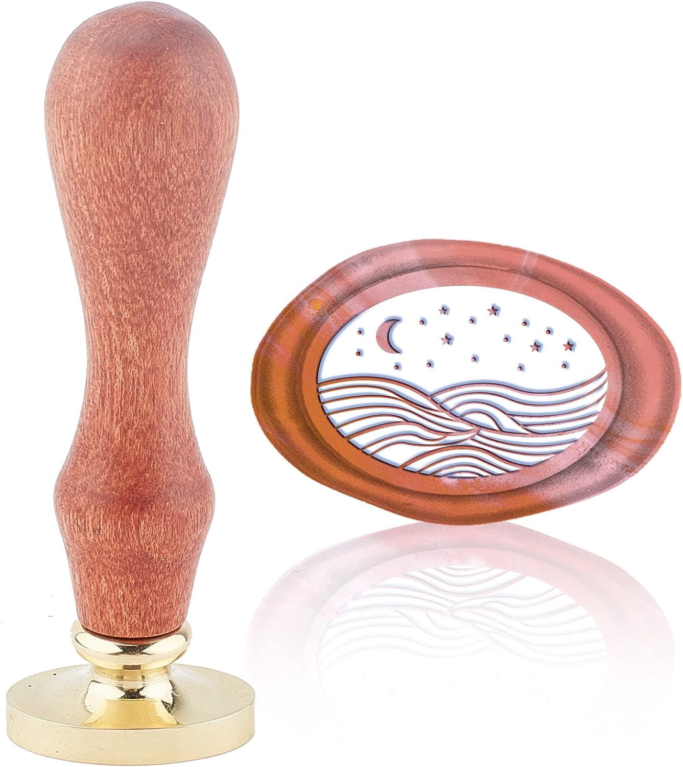 Wax Seal Stamp Moon Wax Seal Stamp Head Oval Sealing Wax Heads with ...