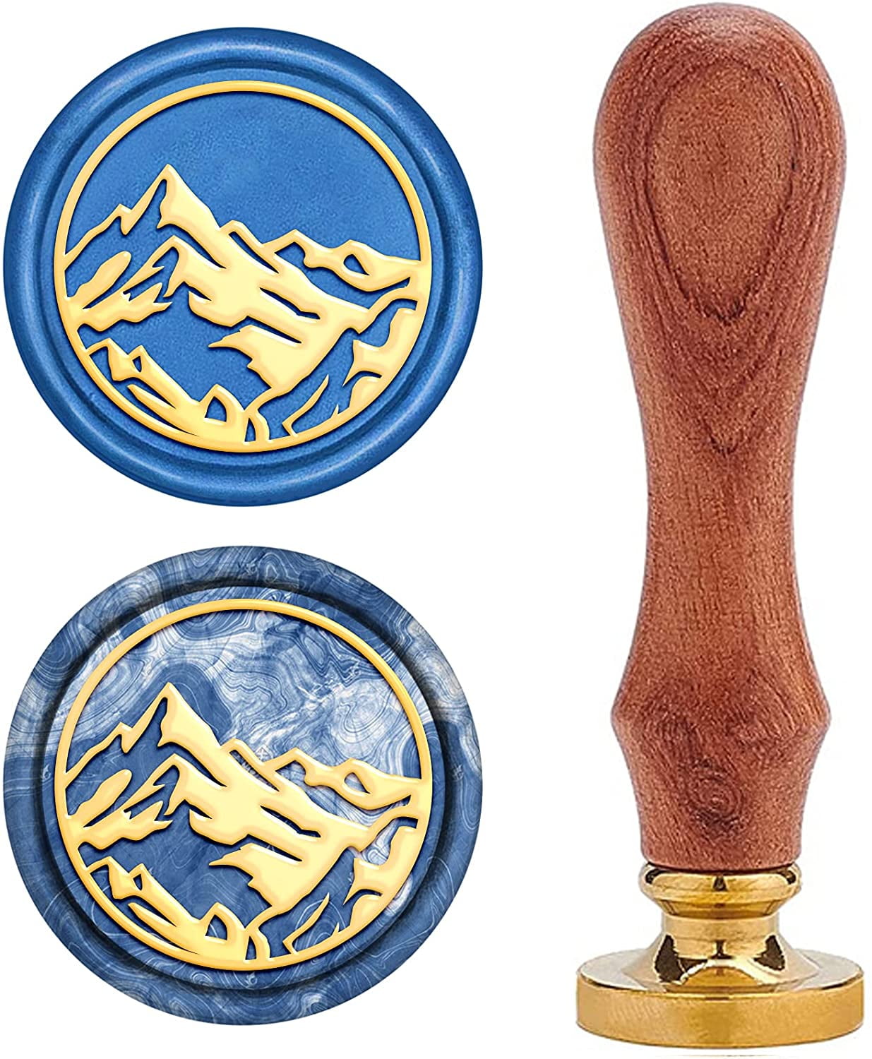 Wax Seal Stamp Mountain Sealing Stamps Heads Mountain + Retro Wood ...