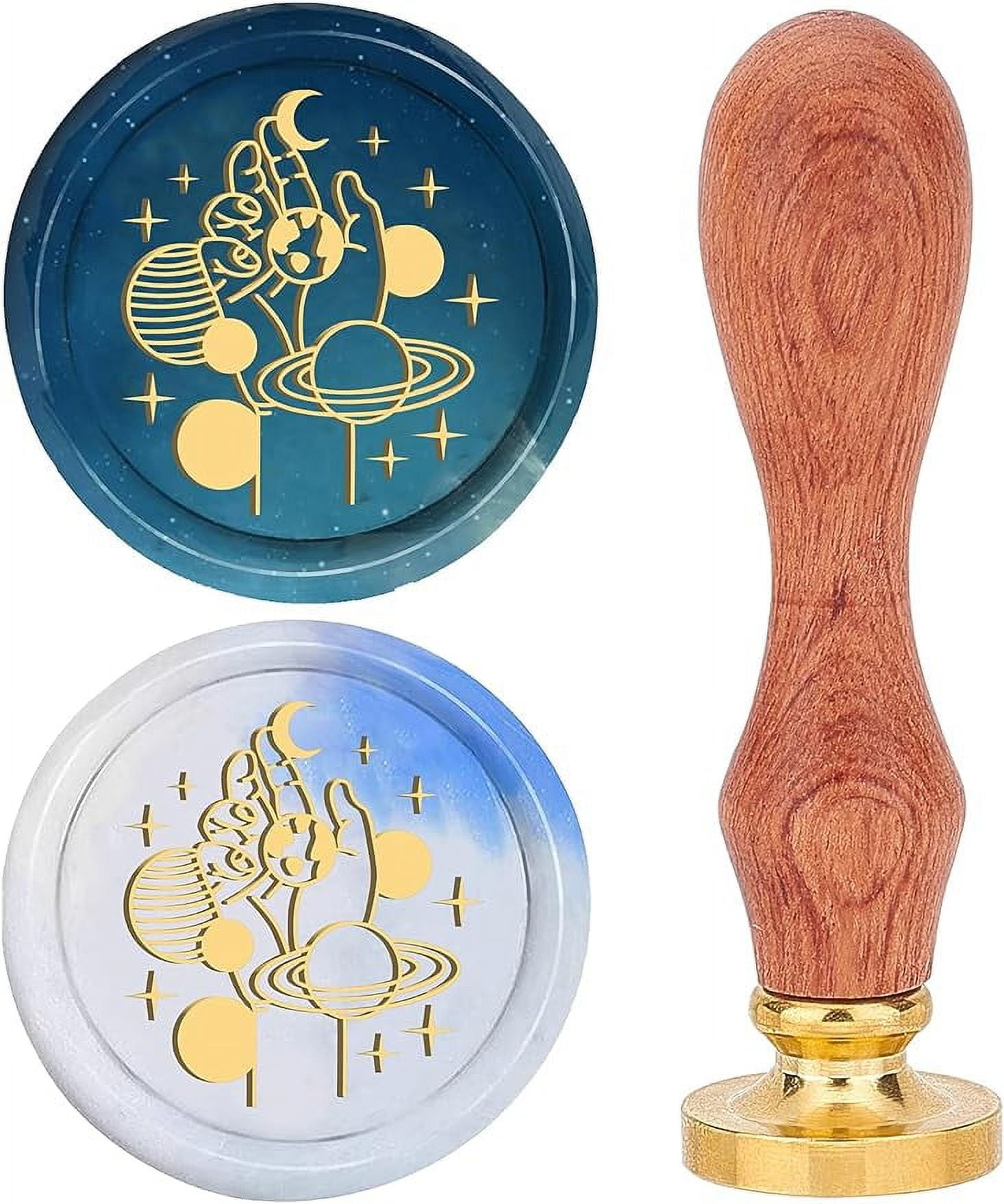 Wax Seal Stamp Planet Sealing Wax Stamps 25mm Retro Rosewood Handle ...