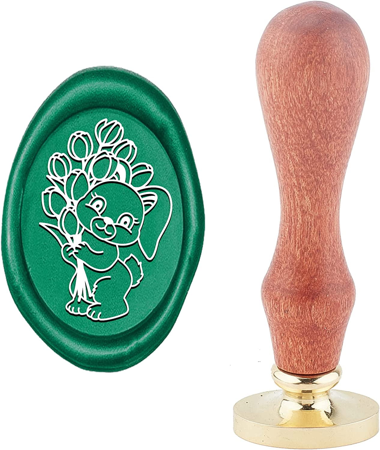 Wax Seal Stamp Rabbit Tulip Pattern Seal Stamp Wax Seal with 0.8"x1.2 ...