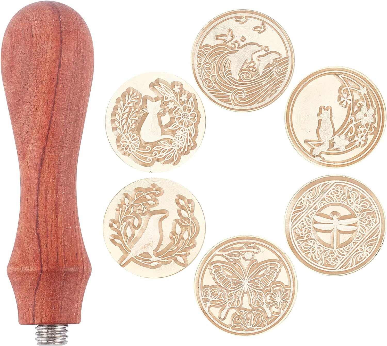 Wax Seal Stamp Set Animal Ocean Insect Theme 6PCS Sealing Wax Stamp ...