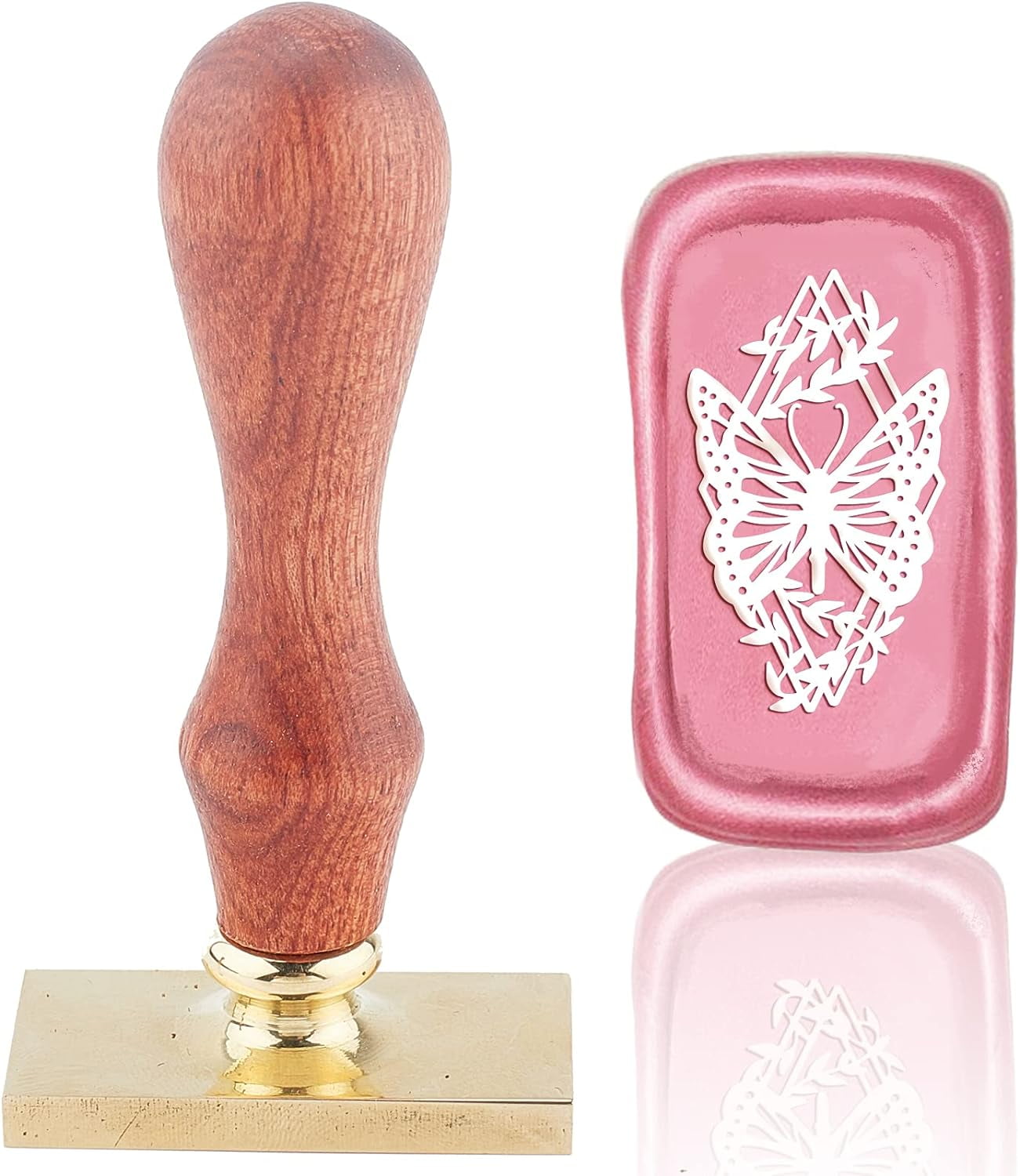 Wax Seal Stamp Set Sealing Wax Stamp Solid Brass Head Wood Handle Retro ...