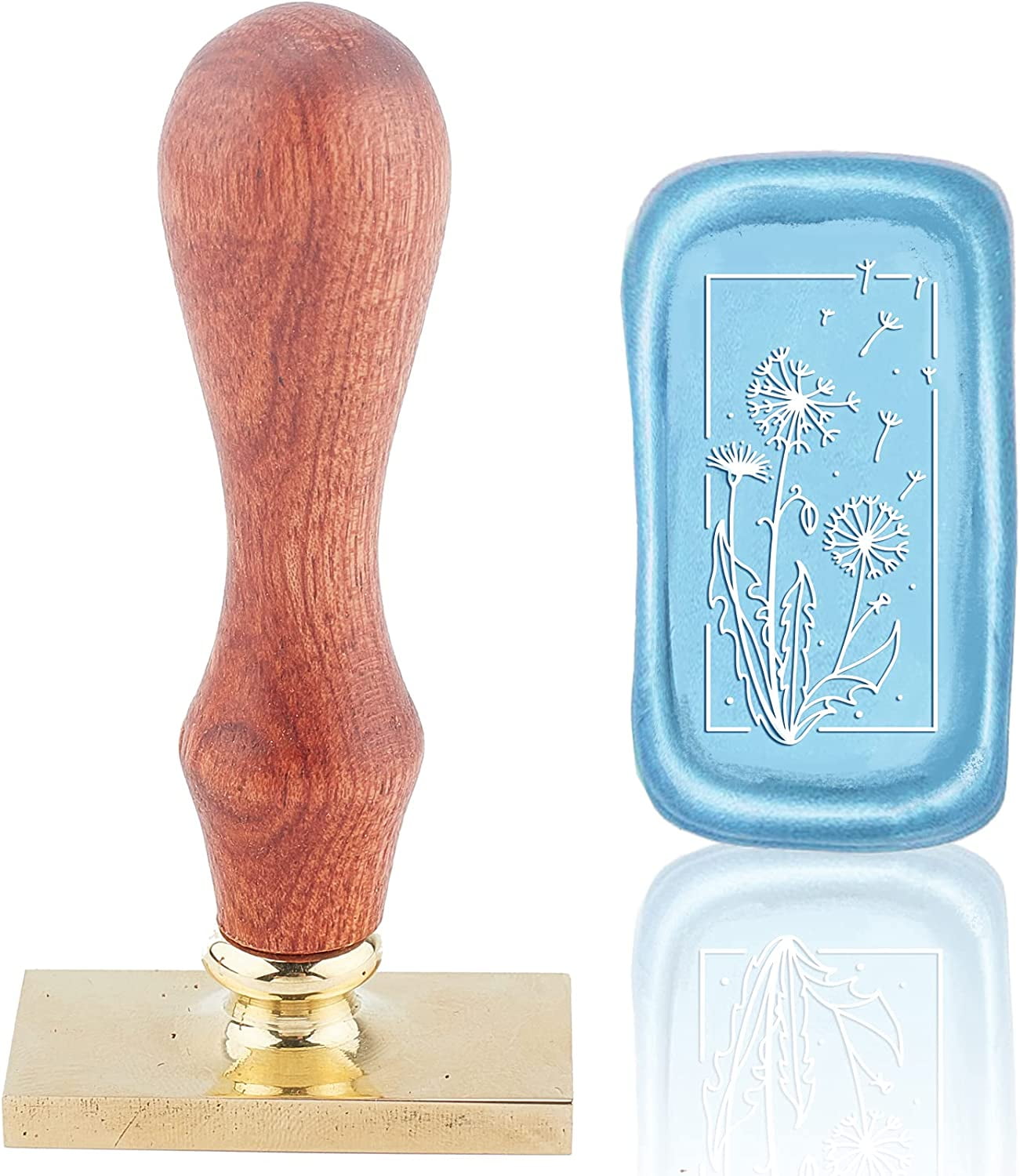 Wax Seal Stamp Set Sealing Wax Stamp Solid Brass Head Wood Handle Retro ...