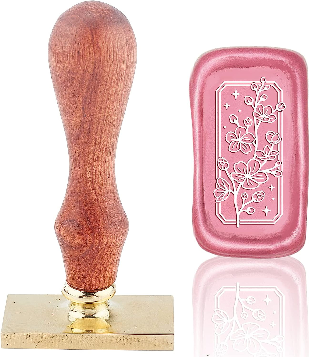 Wax Seal Stamp Set Sealing Wax Stamp Solid Brass Head Wood Handle Retro ...
