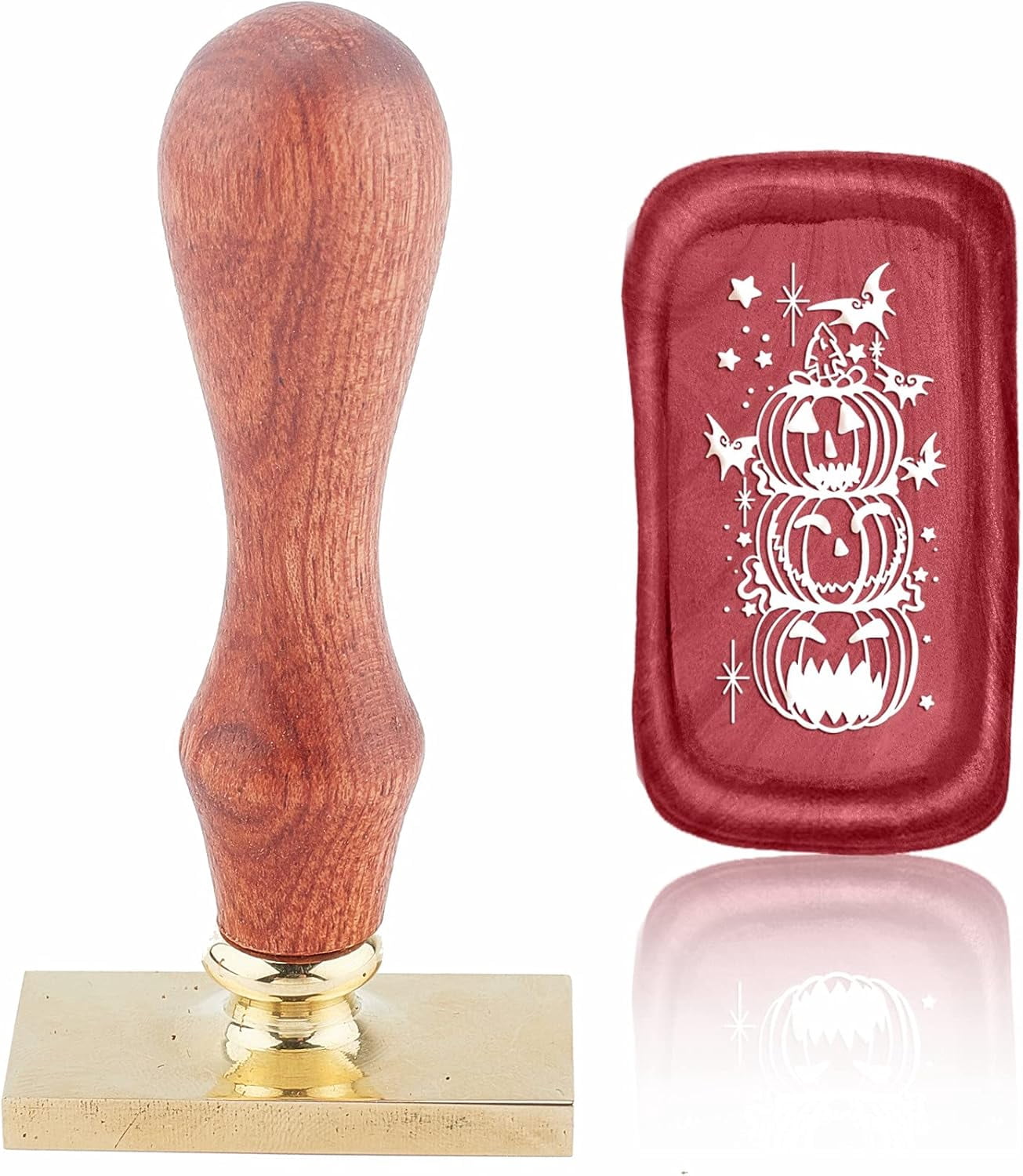 Wax Seal Stamp Set Sealing Wax Stamp Solid Brass Head Wood Handle Retro ...