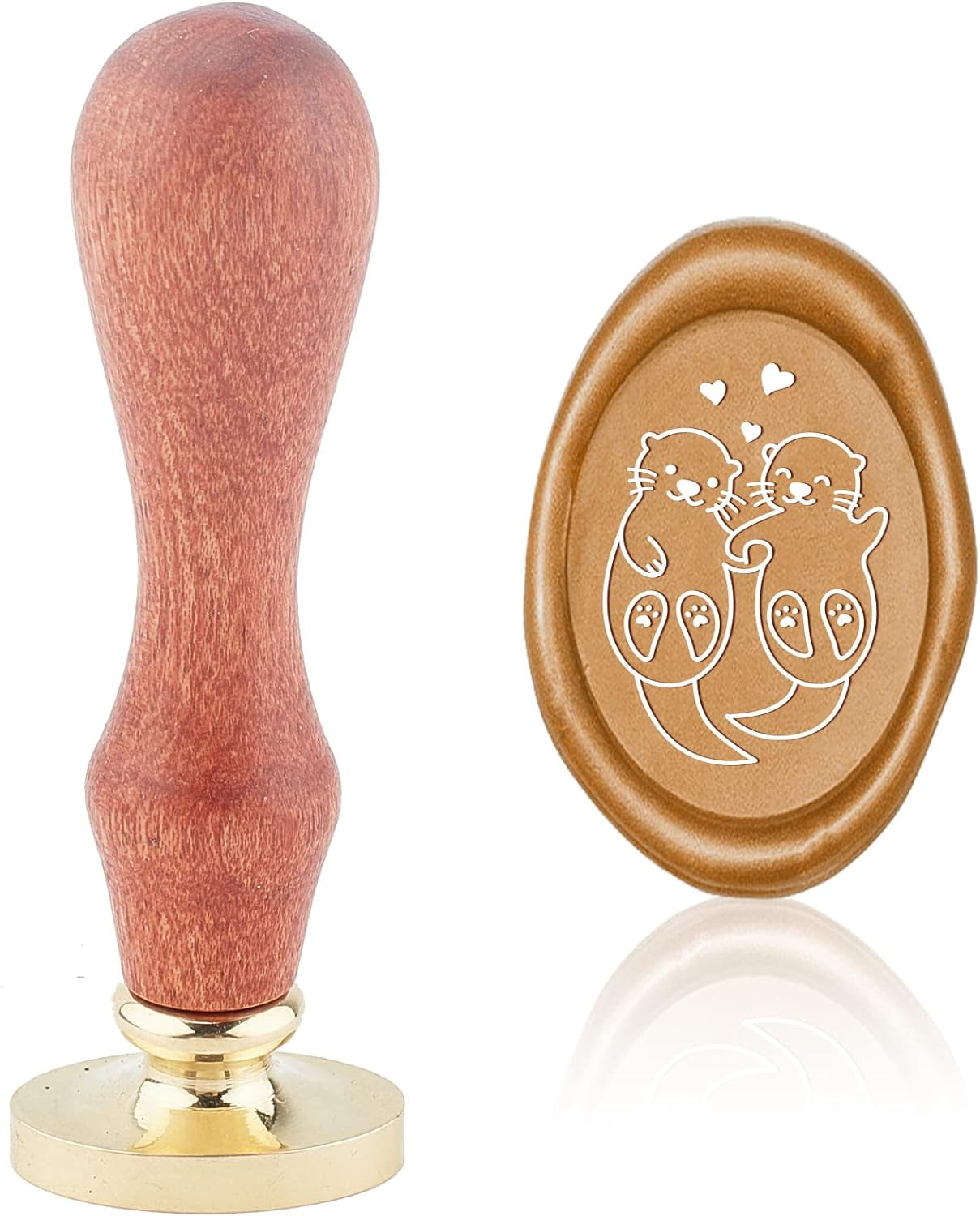 Wax Seal Stamp Set Sealing Wax Stamp Solid Brass Head Wood Handle Retro ...