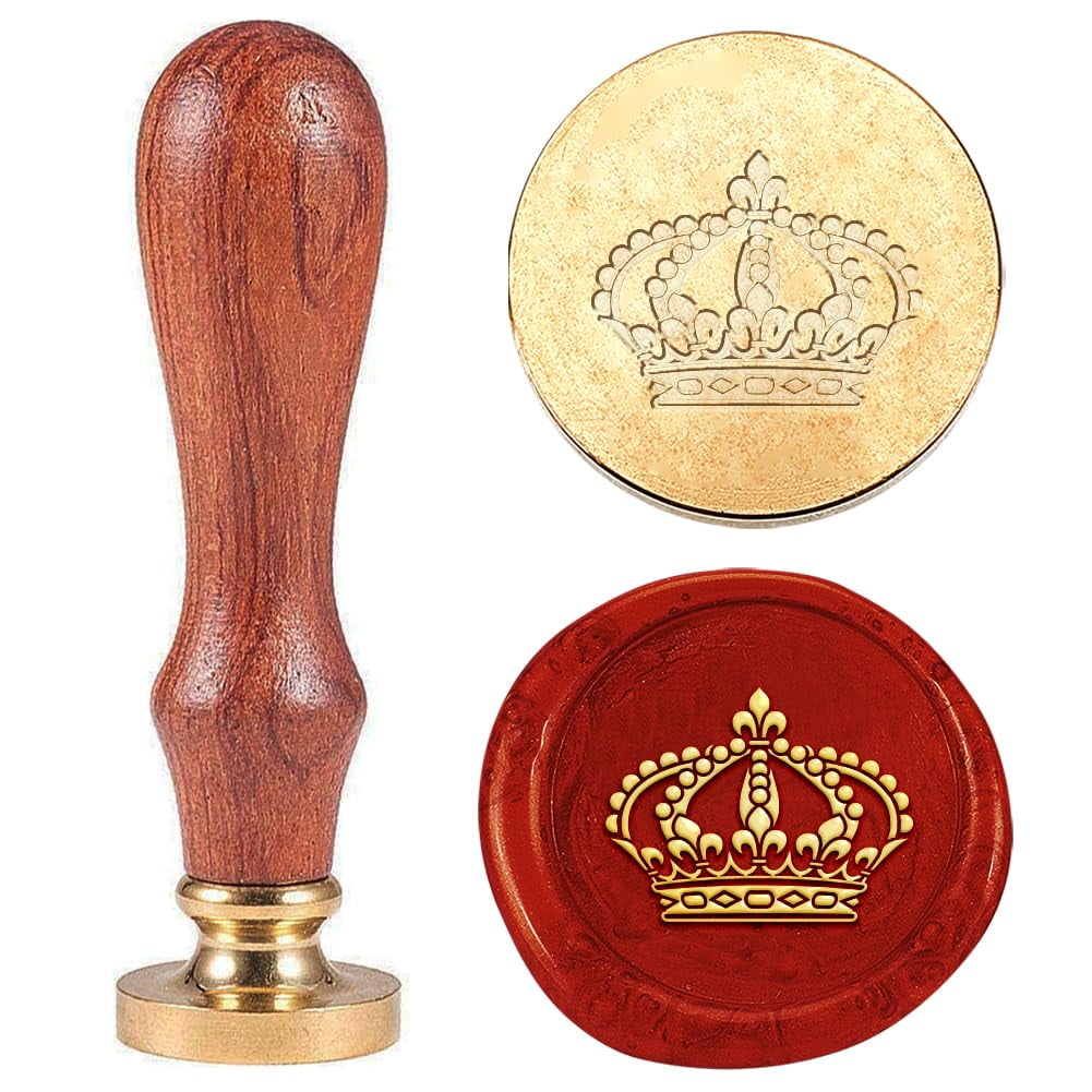 Wax Seal Stamp Set Sealing Wax Stamp Solid Brass Heads with Wood ...