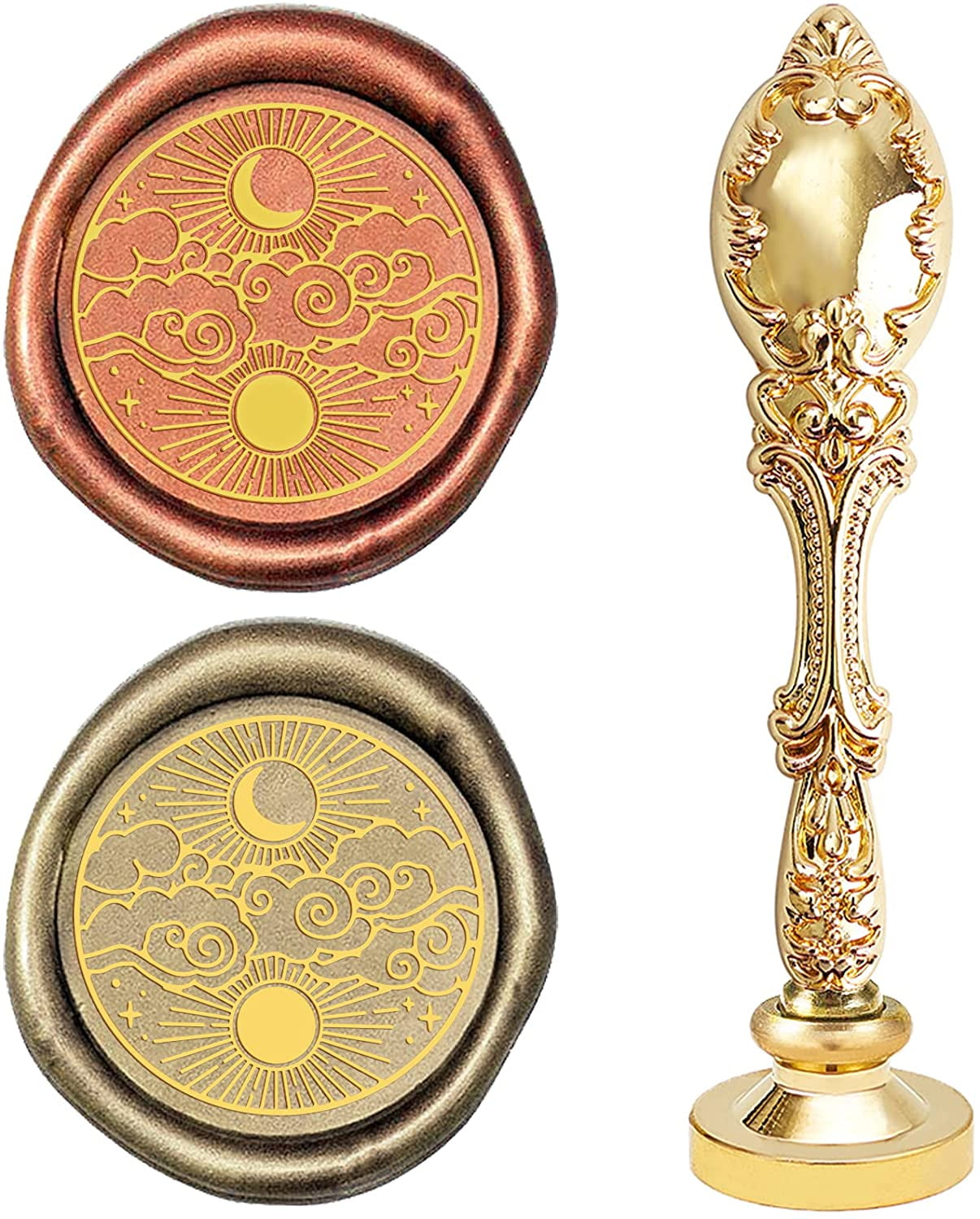 Wax Seal Stamp Sun Moon Nebula Sealing Wax Stamps with Alloy Handle ...