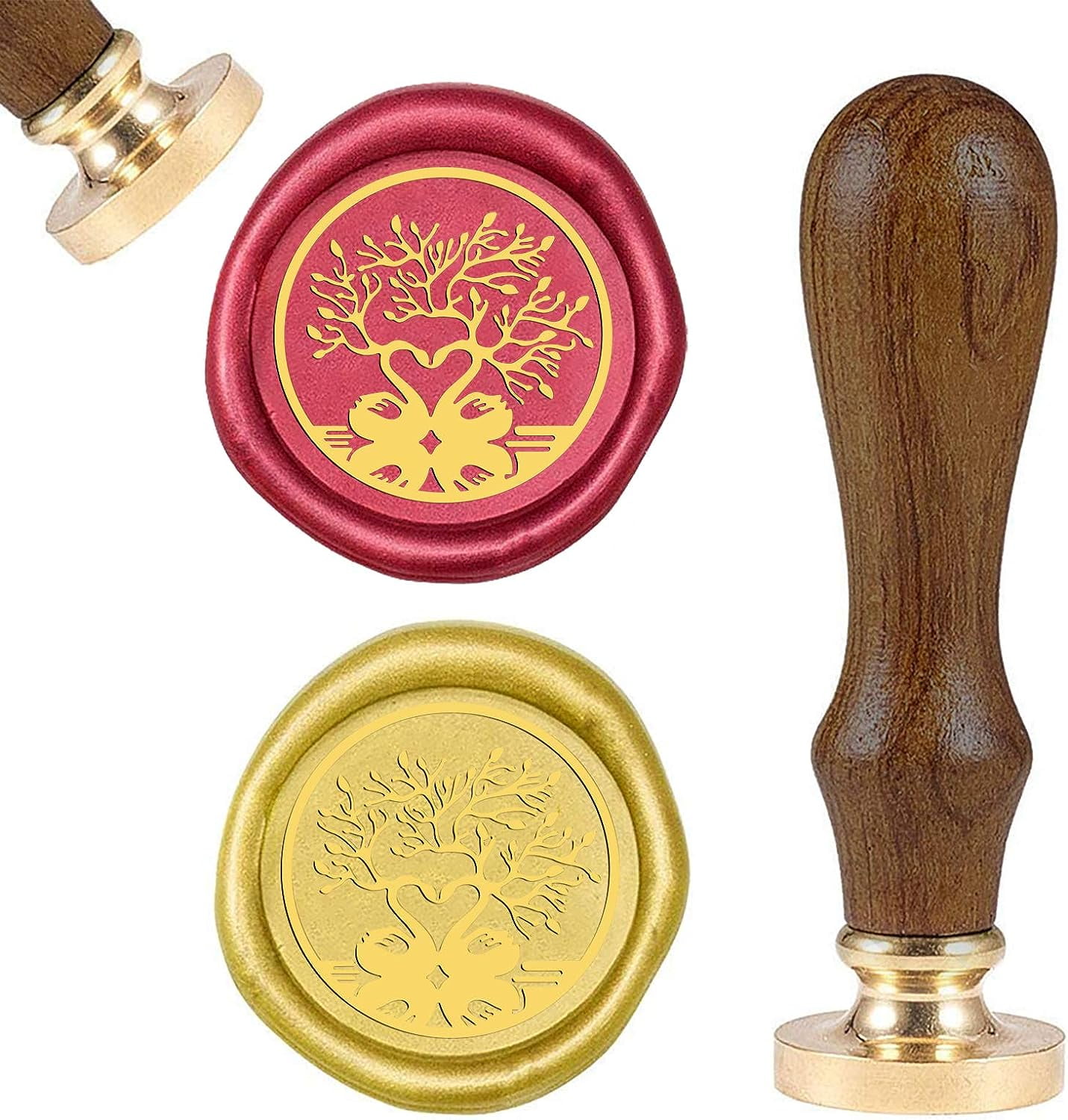 Wax Seal Stamp Swan Tree Retro Sealing Wax Stamp Love Pattern 25mm ...