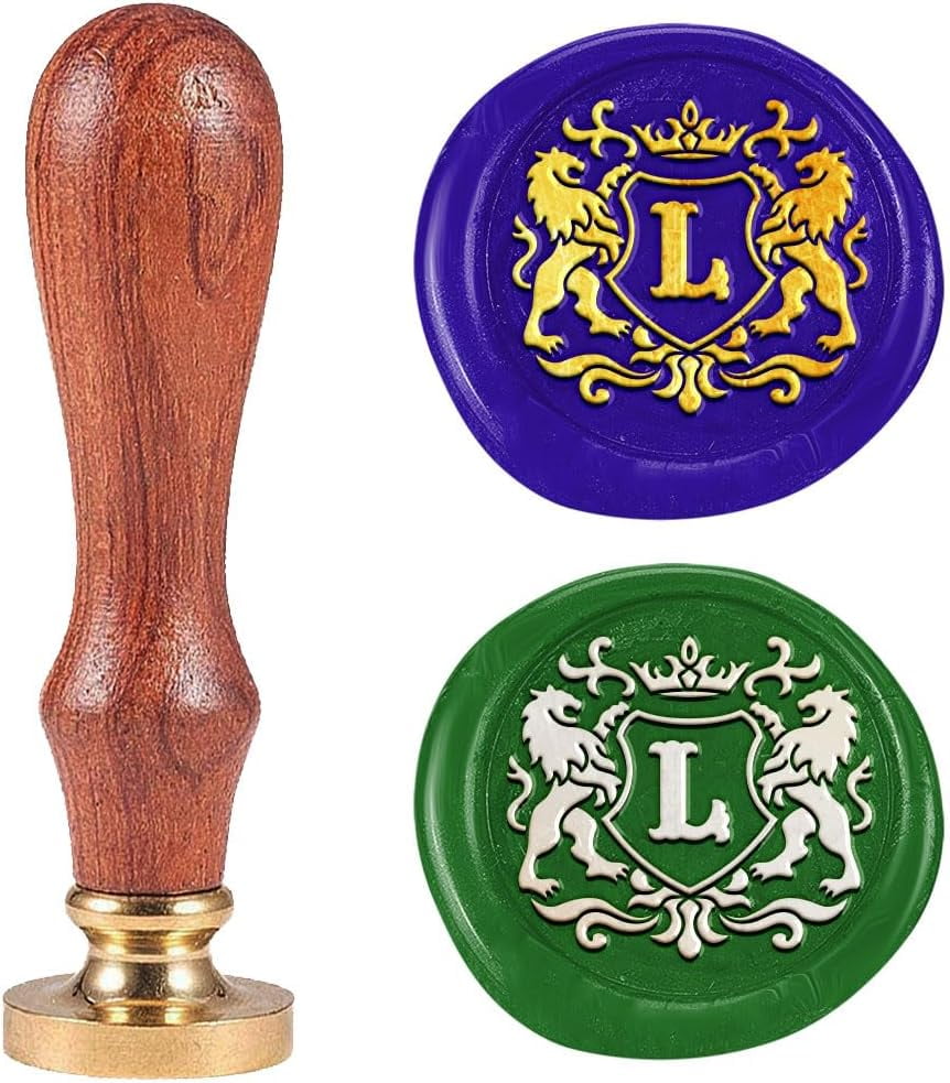 Wax Seal Stamp set Sealing Wax Stamp Solid Brass Heads with Wood ...