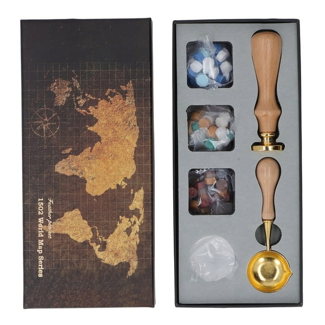 Wax Stamp Kit Clear Pattern Anti Rust Retro Letter Sealing Wax Kit for ...