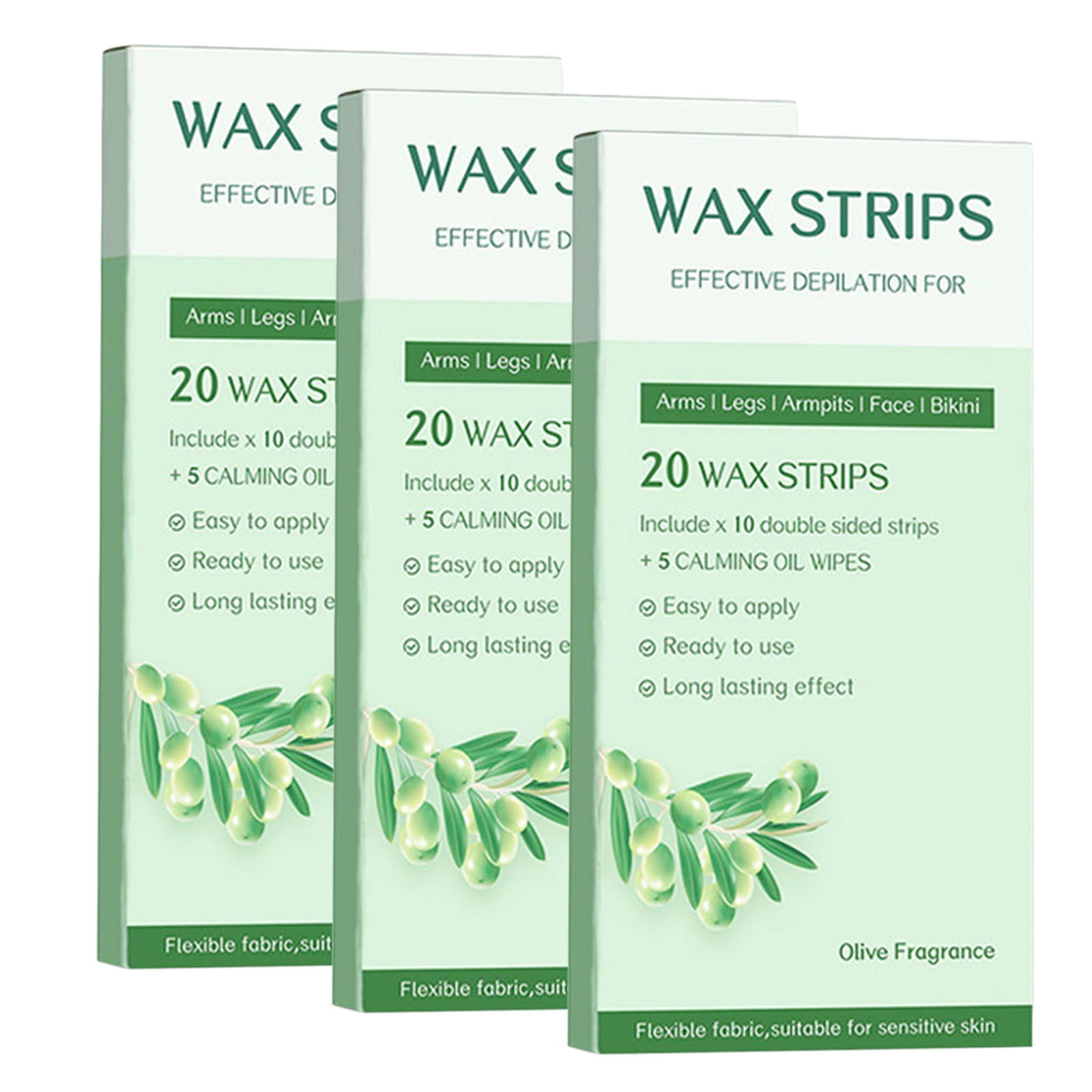Wax Strips Body Hair Removal , Bikini Waxing Strip Dual Sides Brazilian ...